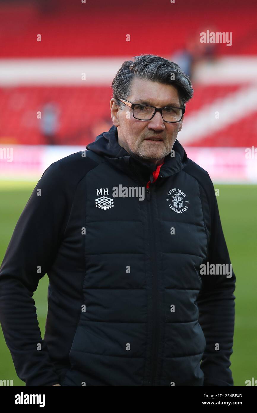 Nottingham, UK. 11th Jan, 2025. Luton Town Interim Manager Mick Harford ...