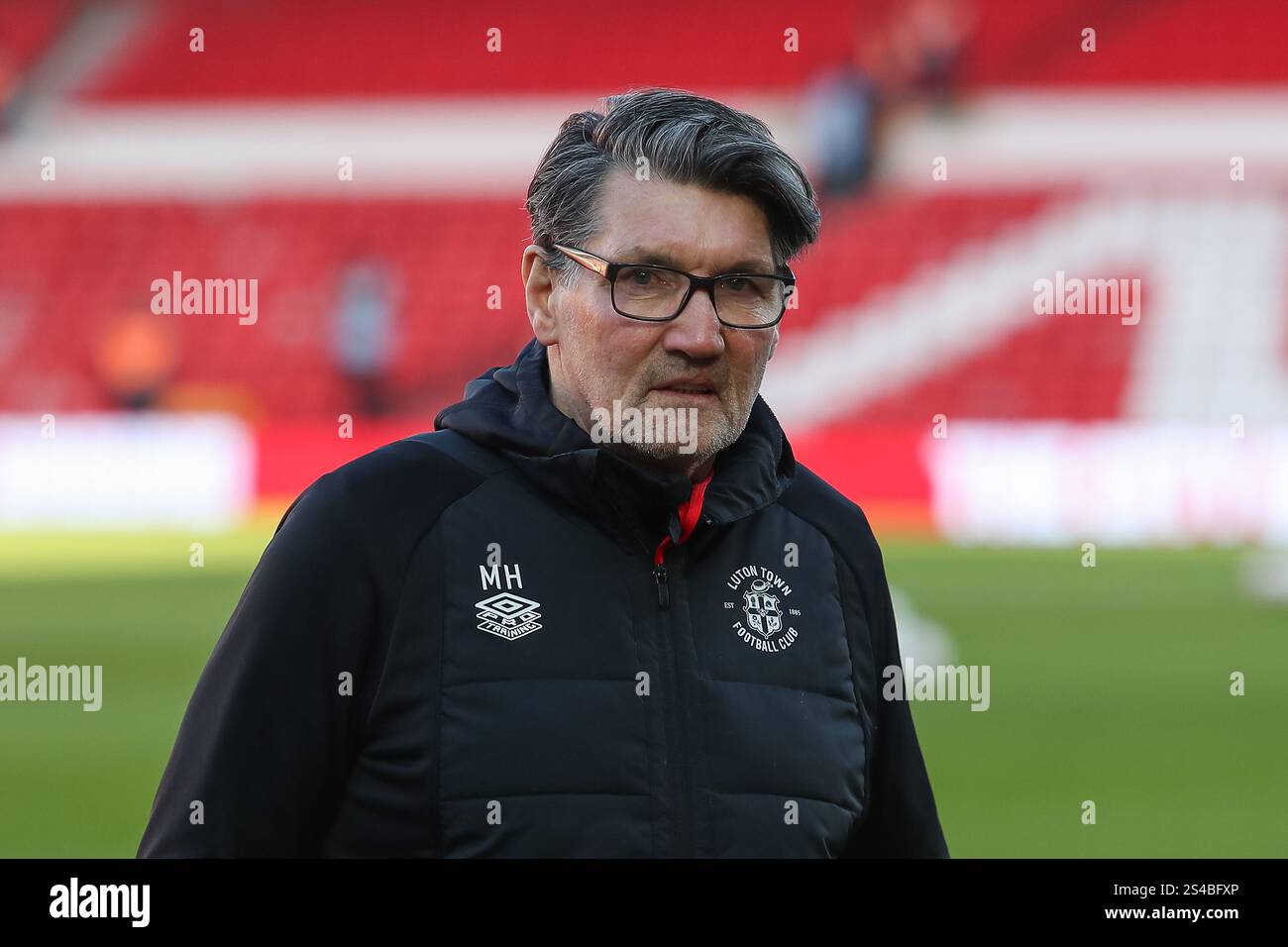 Nottingham, UK. 11th Jan, 2025. Luton Town Interim Manager Mick Harford ...