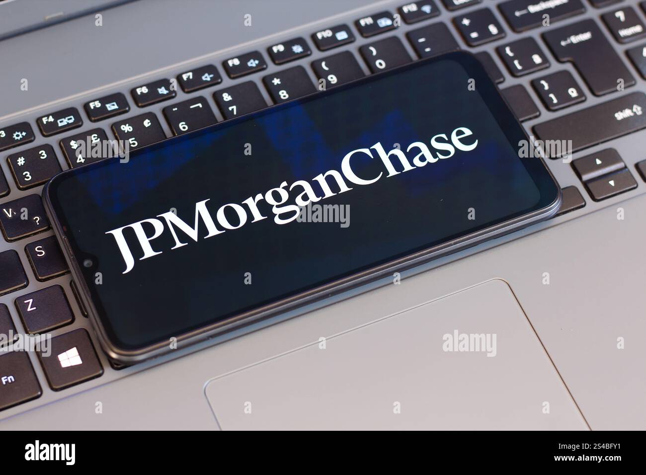Canada. 11th Jan, 2025. In this photo illustration, the JPMorgan Chase ...