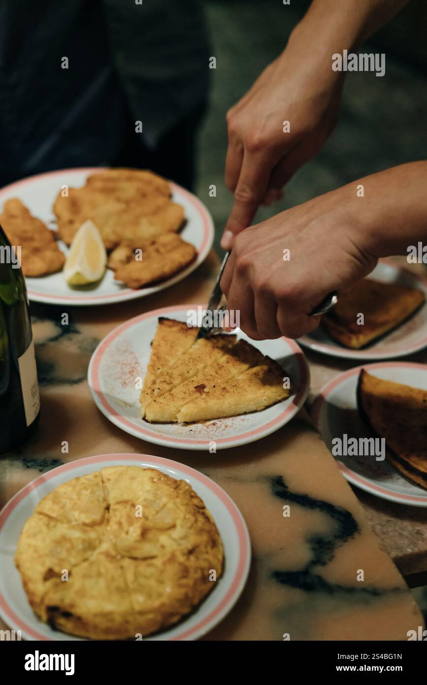 Traditional Argentinian catholic food. Closeup view of puff pastry tuna ...