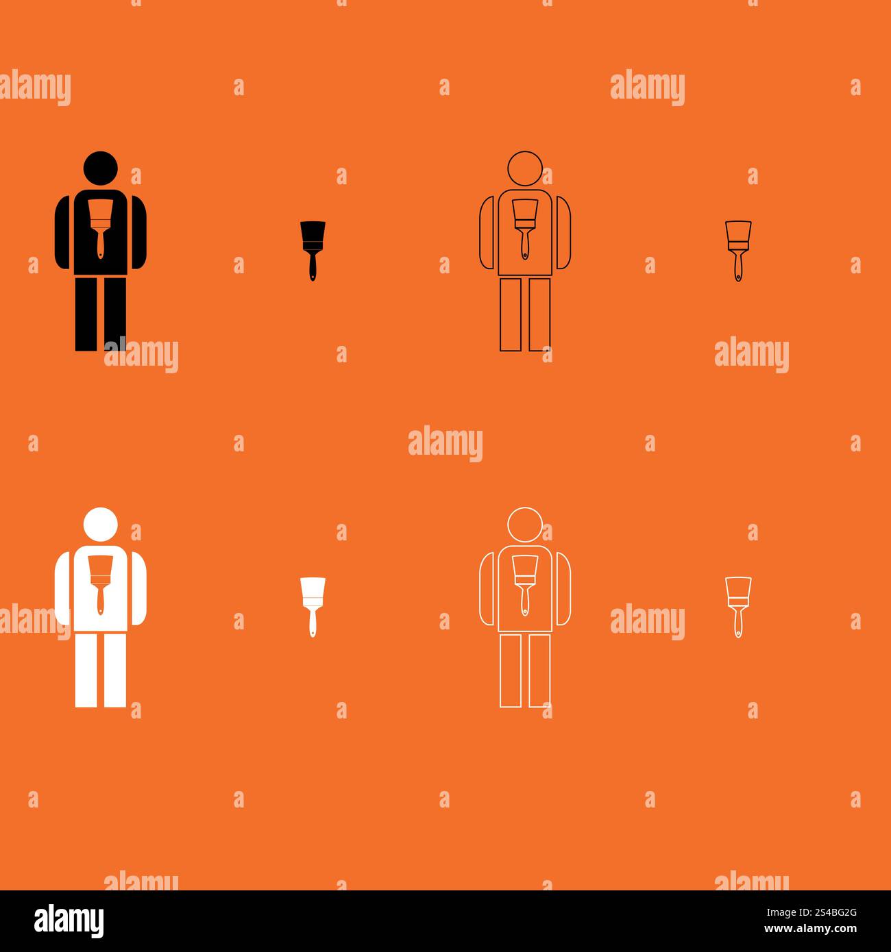 Painting master set icon Stock Vector Image & Art - Alamy