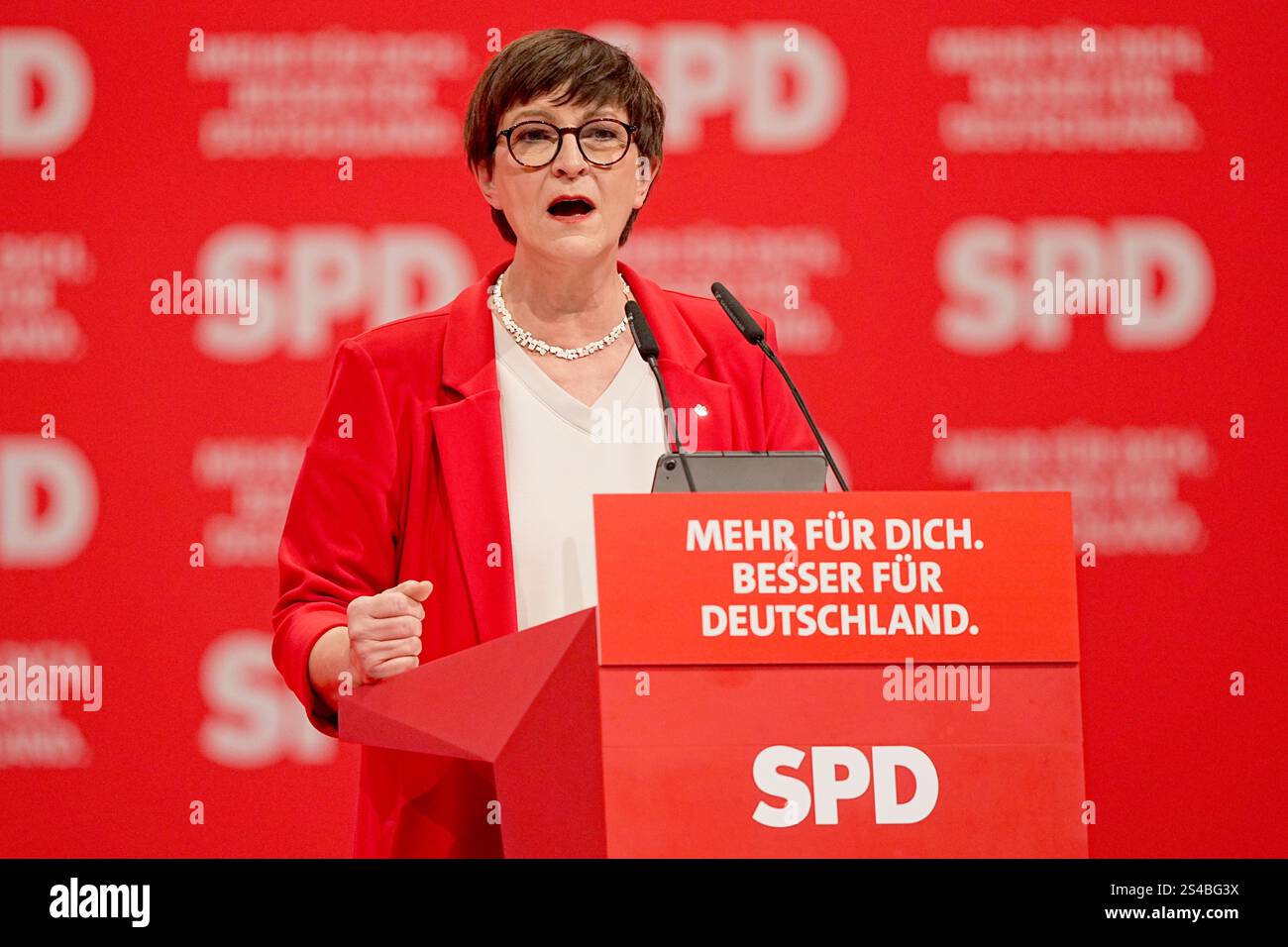 Berlin, Germany. 11th Jan, 2025. Saskia Esken, SPD Federal Chairwoman ...