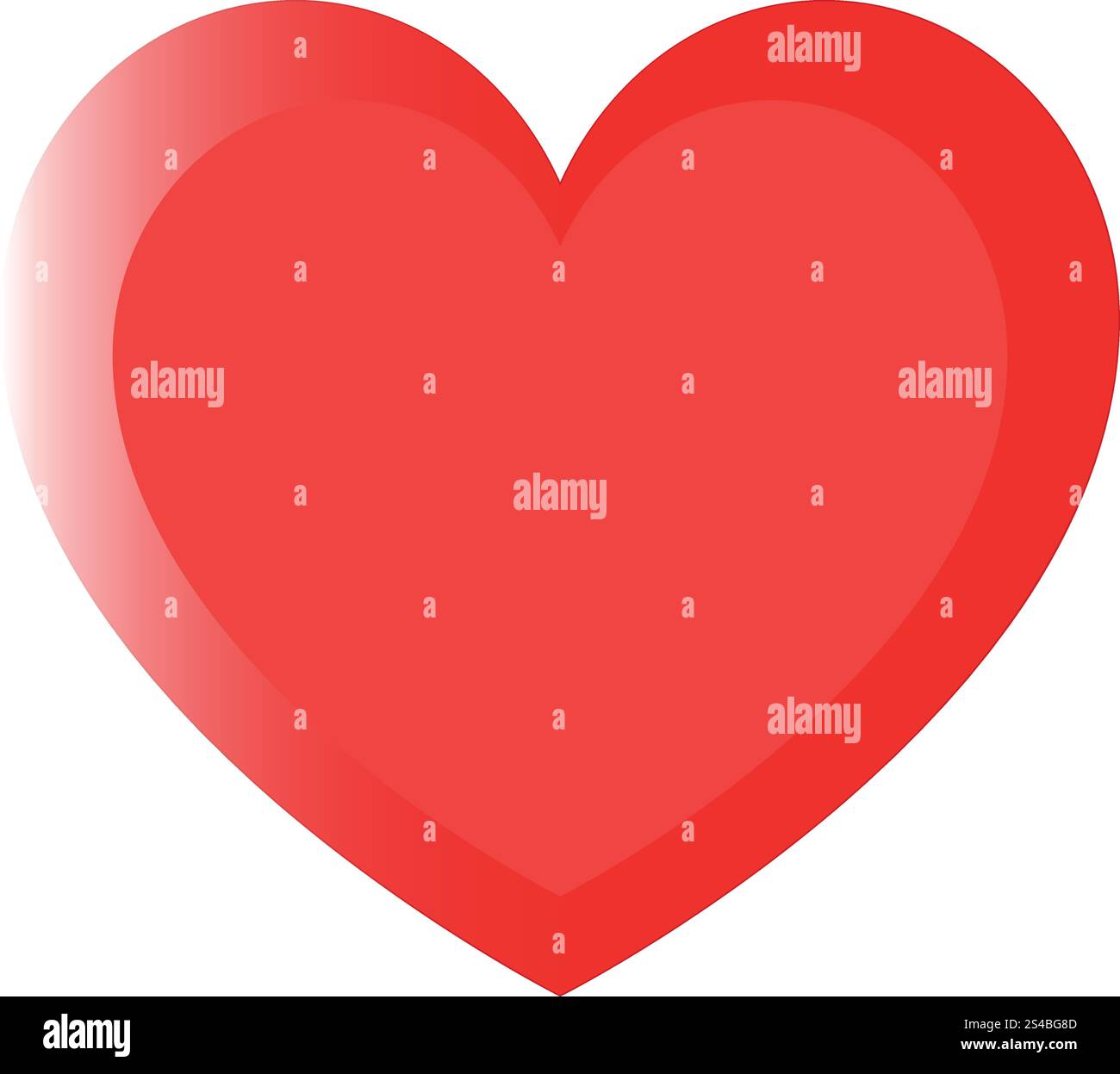 One red heart with two path Stock Vector Image & Art - Alamy