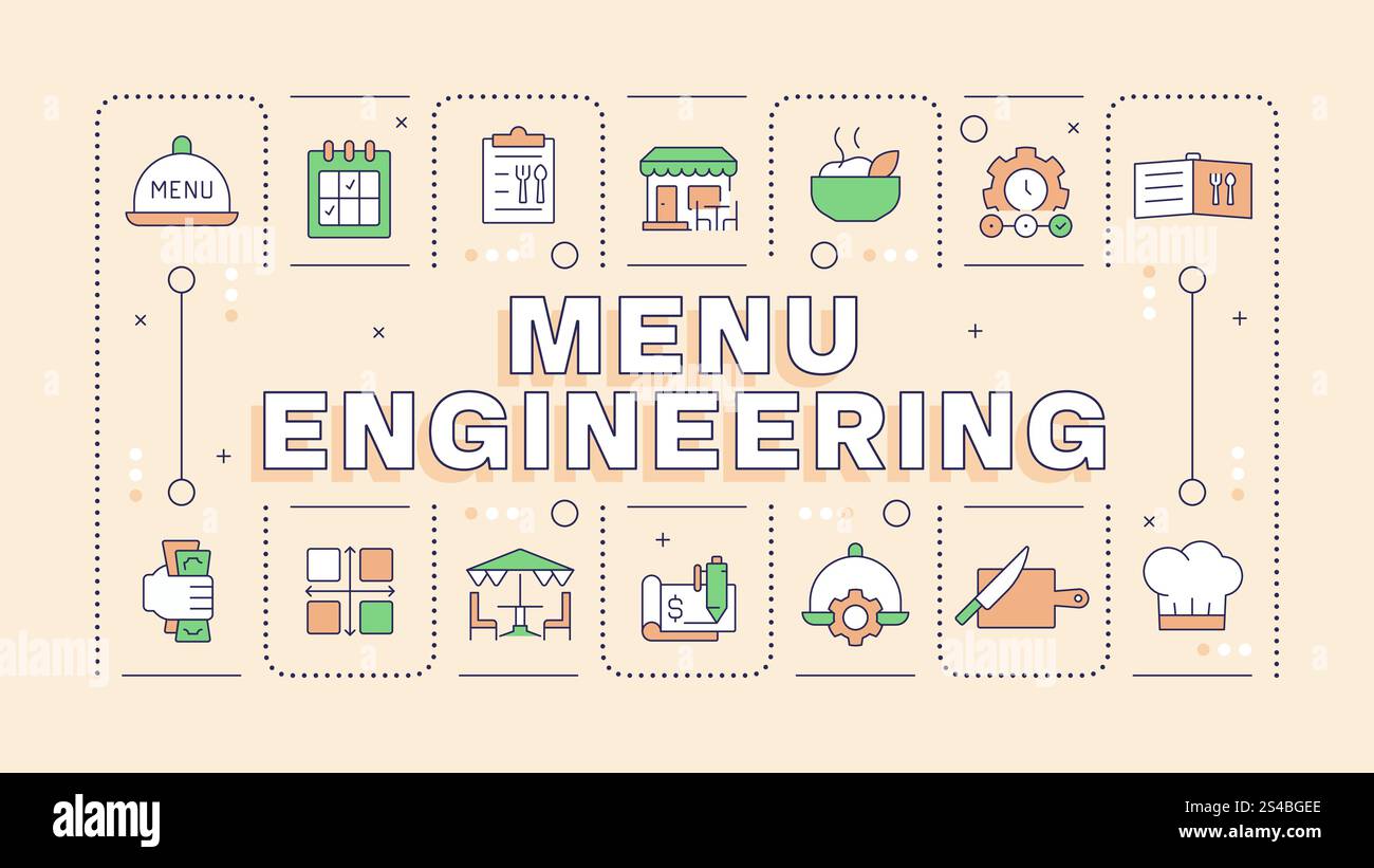 Menu engineering pale yellow word concept Stock Vector Image & Art - Alamy