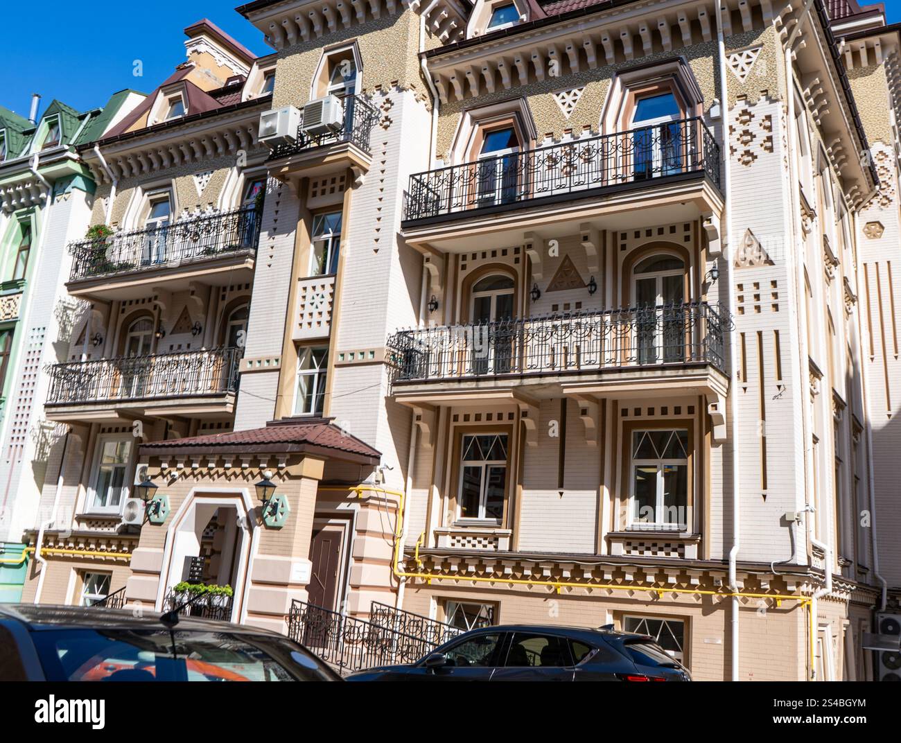 Modern exterior of Houses Buildings facade architecture street ...