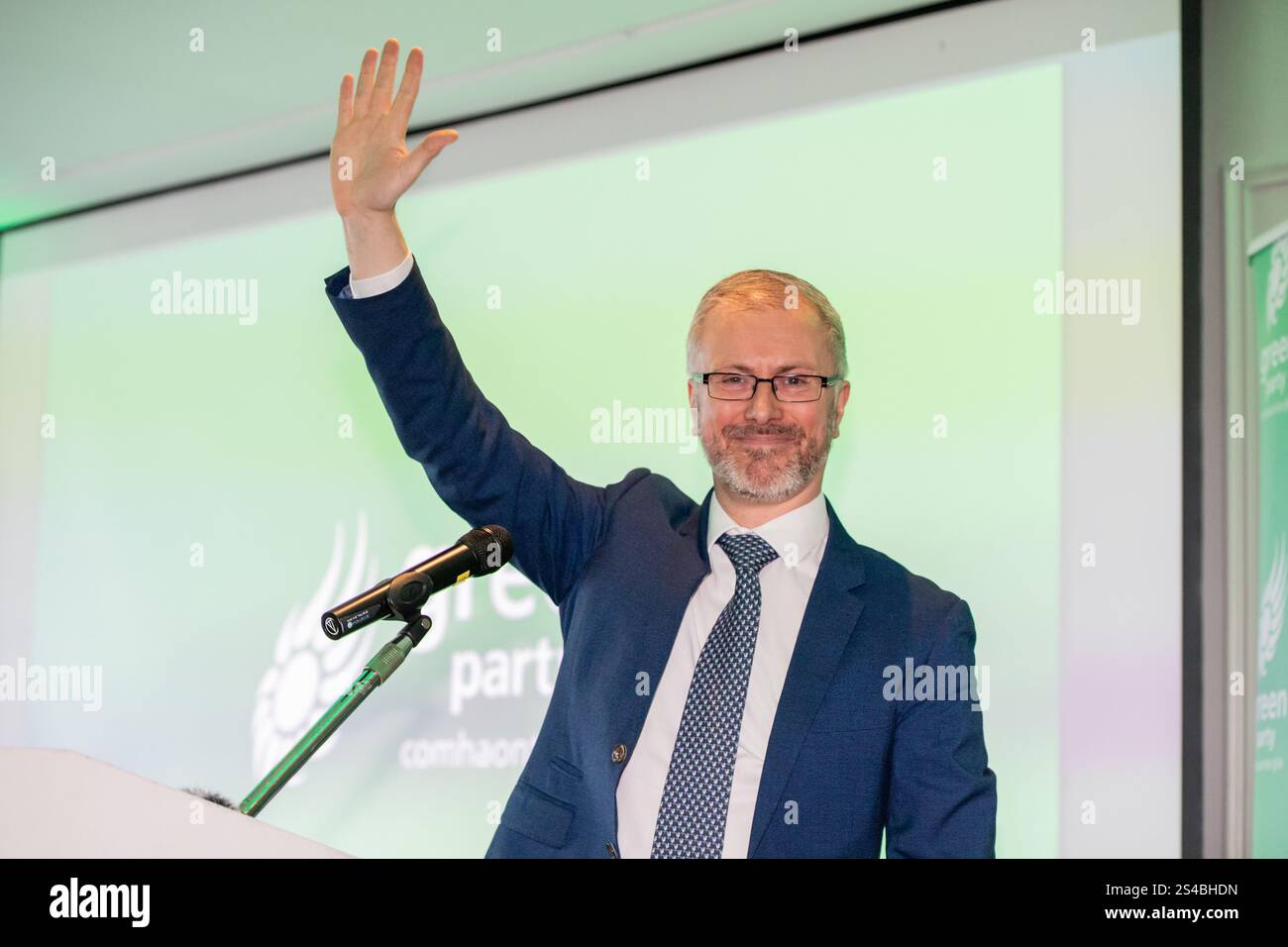 Dublin, Ireland. 11th Jan, 2025. Irish Green Party leader Roderic O ...