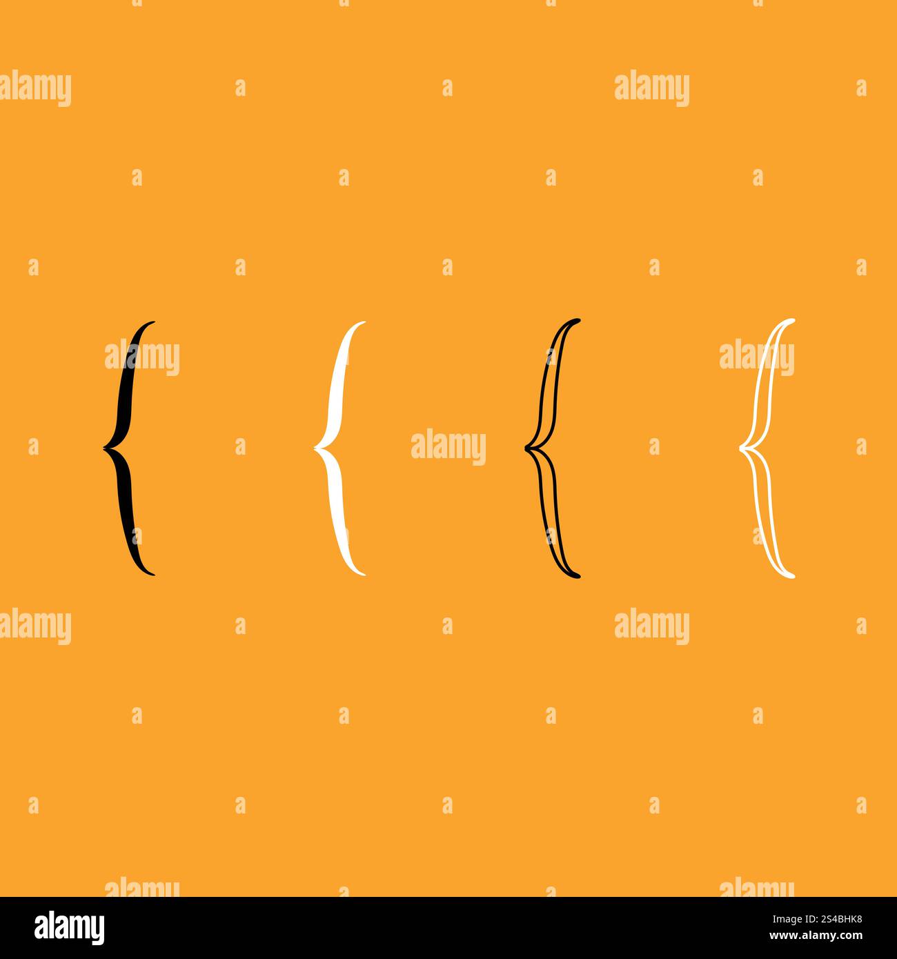 Flat bracket Stock Vector Images - Alamy