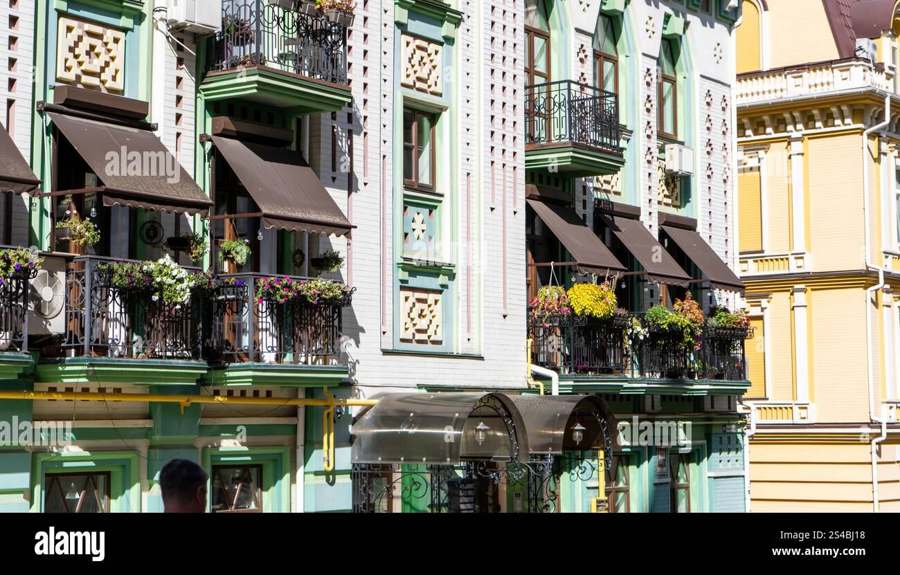 Modern balcony exterior of Houses Buildings facade architecture street ...
