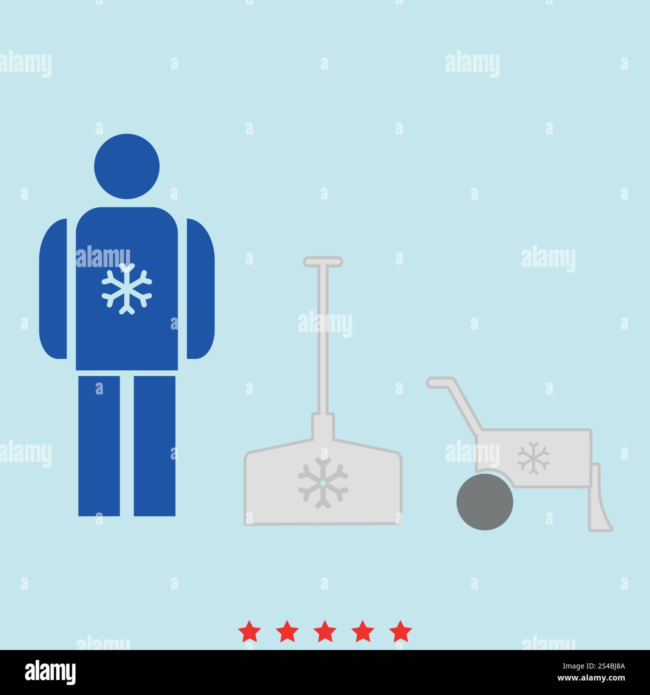 Snow removal set icon Stock Vector Image & Art - Alamy