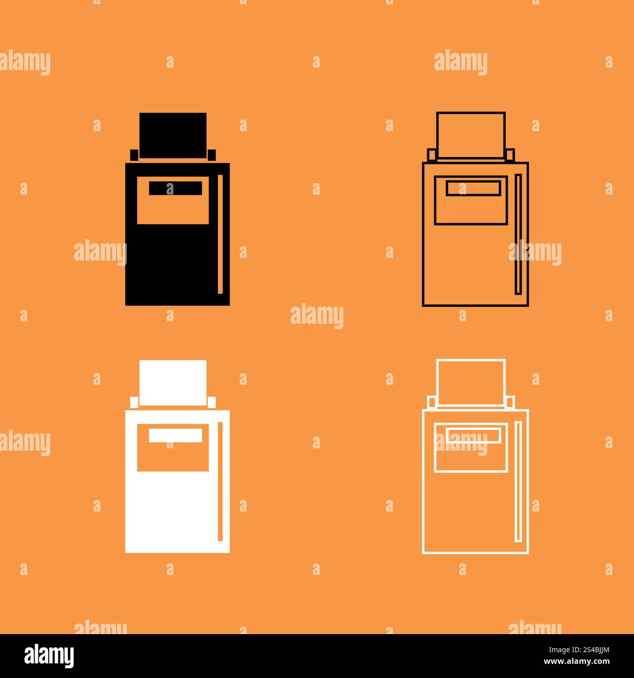 Hand terminal black and white set icon Stock Vector Image & Art - Alamy