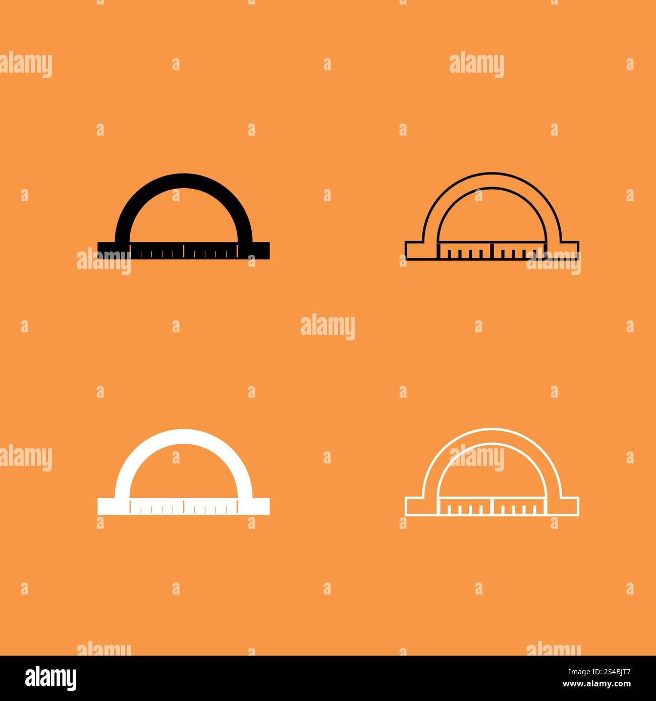 Protractor black and white set icon Stock Vector Image & Art - Alamy