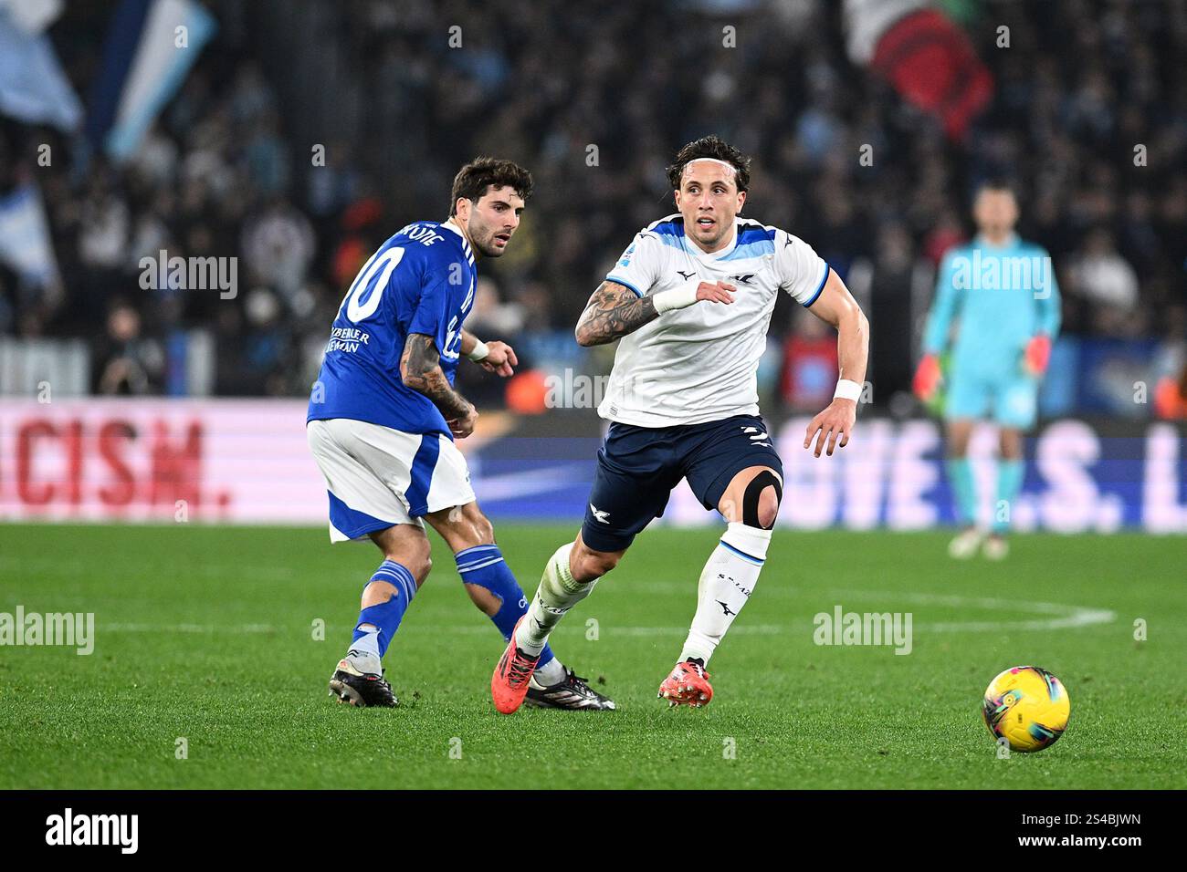 Rome, Italy. 10th Jan, 2025. Luca Pellegrini of SS Lazio in action during the Serie A match ...