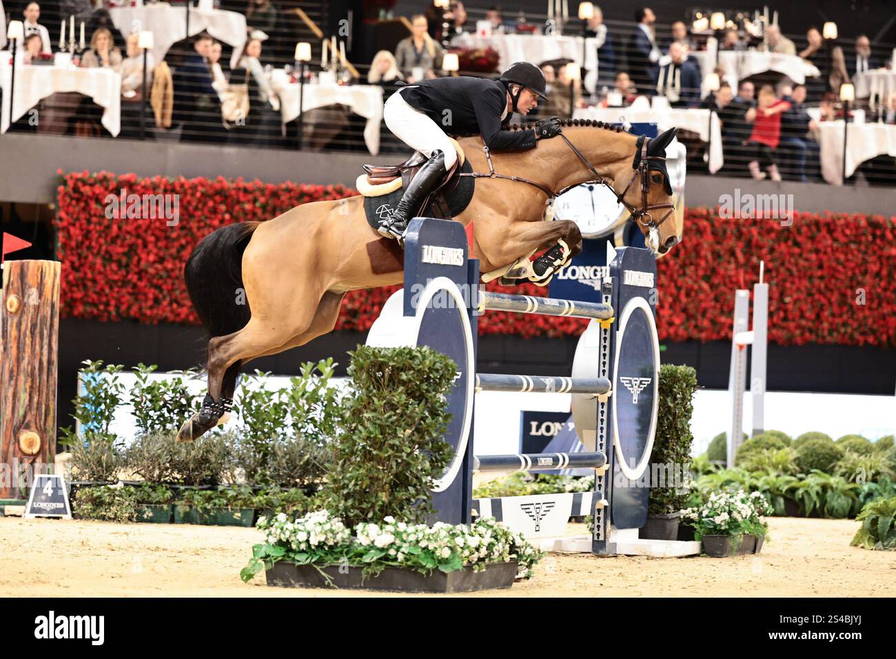 Andreas Schou of Denmark with Billy Matador during the Longines Grand Prix of Basel at the ...