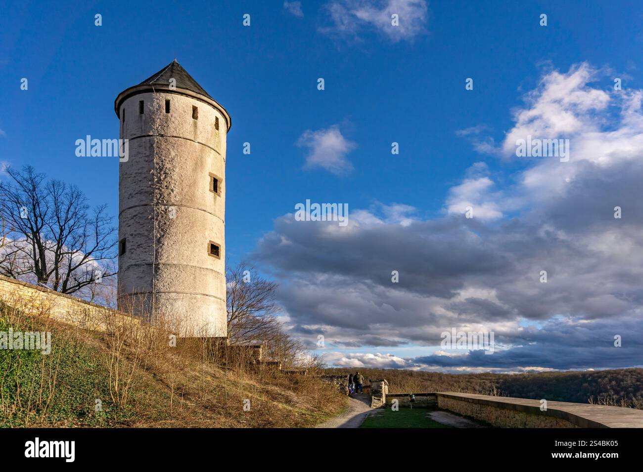 Turm der Burg Plesse oder Ruine Plesseburg bei Göttingen in Bovenden ...