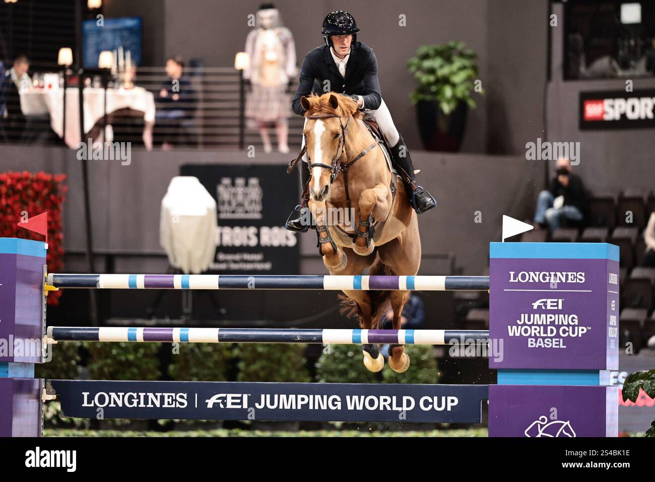 Kevin Staut of France with Vida Loca Z during the Longines Grand Prix ...