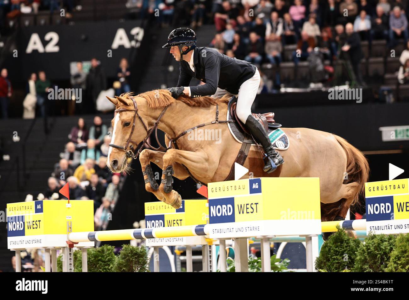 Kevin Staut of France with Vida Loca Z during the Longines Grand Prix ...