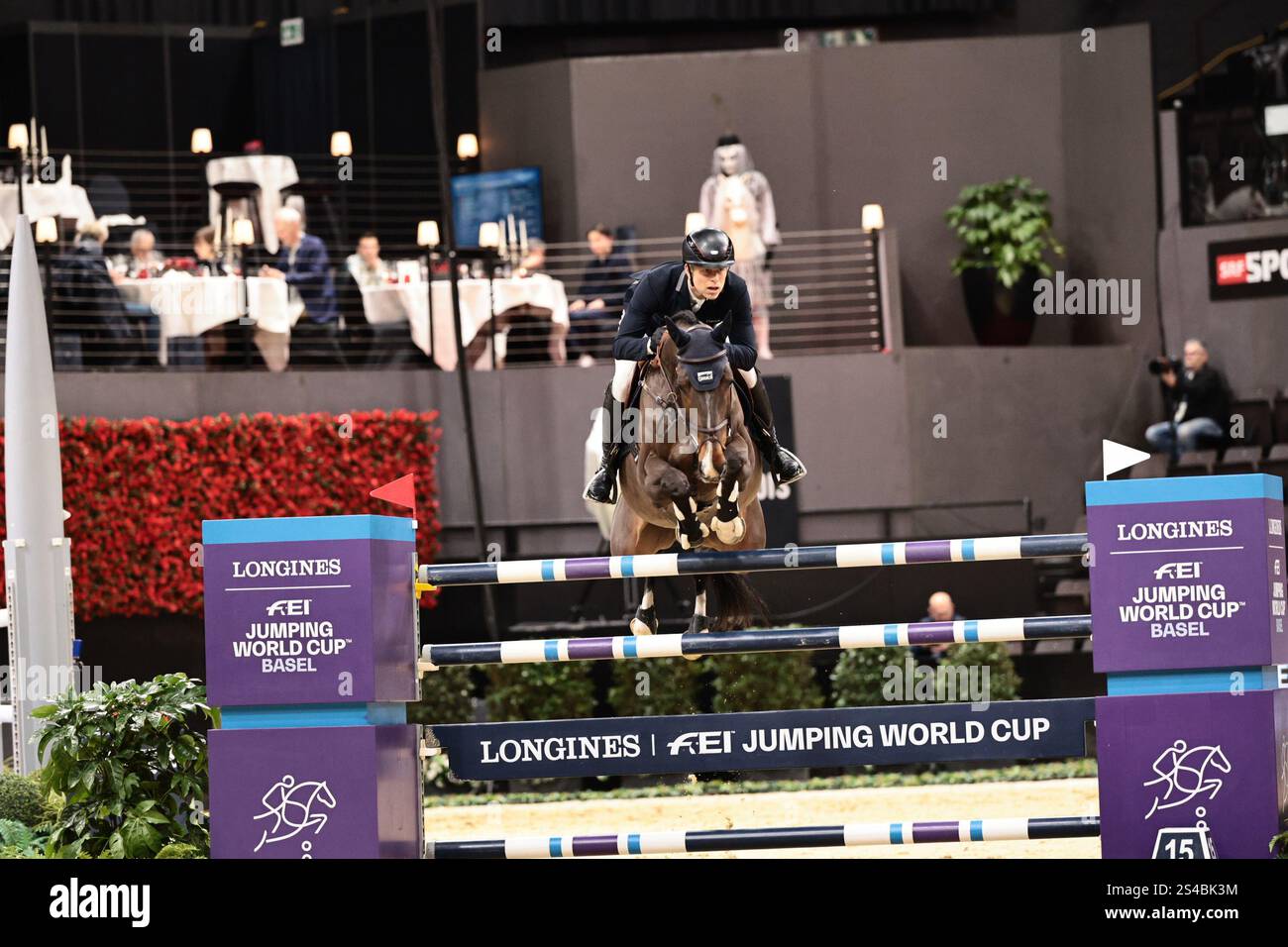 Max Kühner of Austria with Eic Julius Caesar during the Longines Grand ...