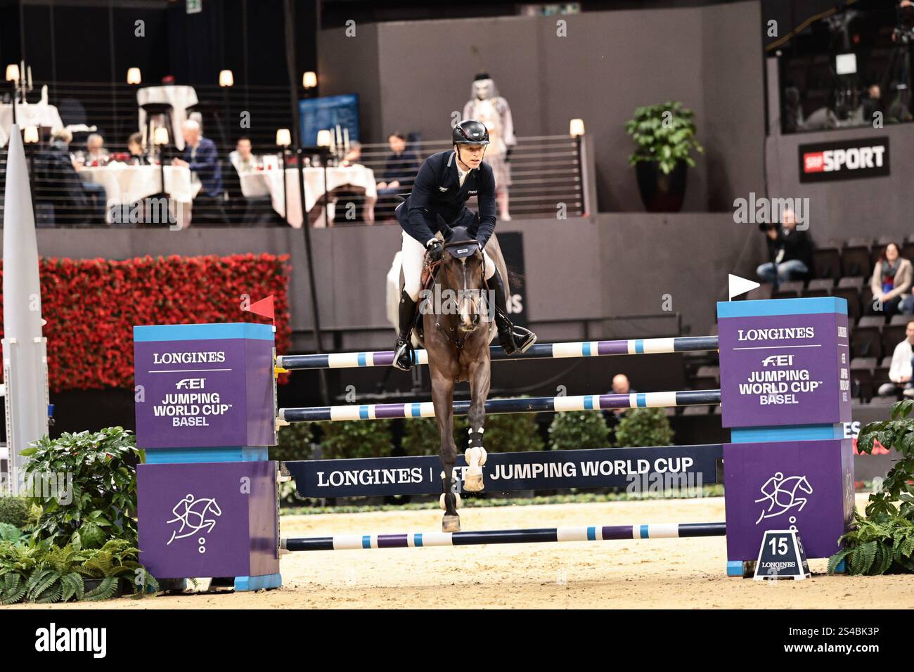 Max Kühner of Austria with Eic Julius Caesar during the Longines Grand ...