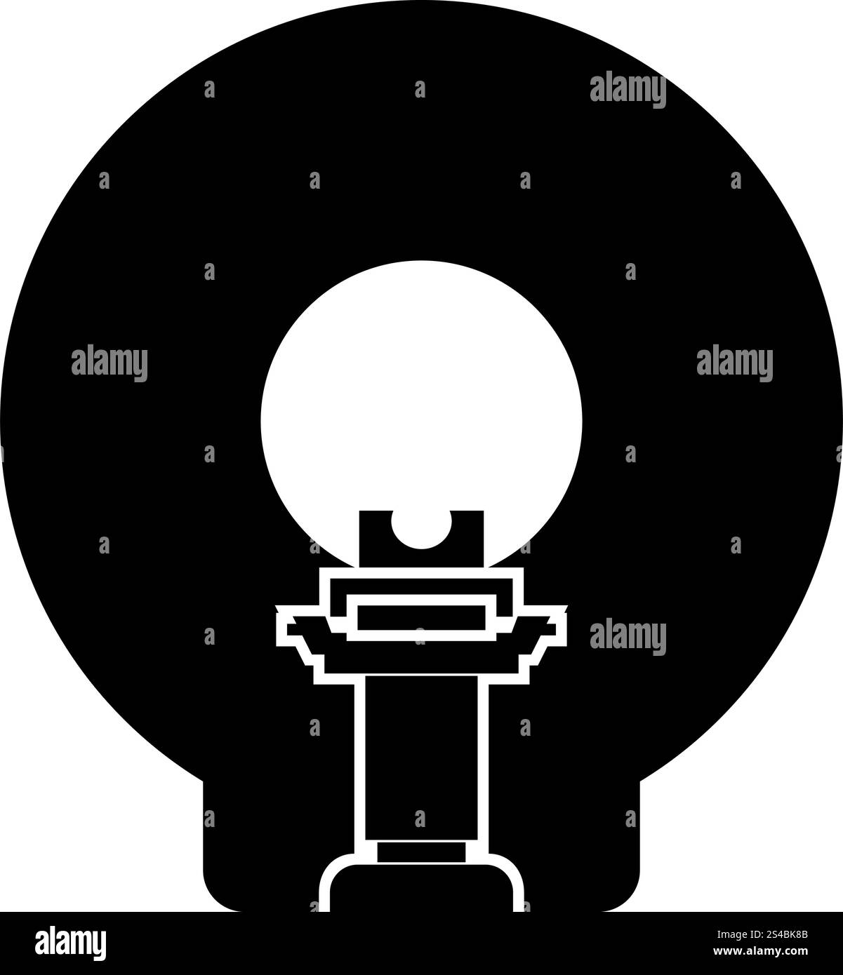 MRI diagnostic icon black color fill illustration Flat style Stock ...