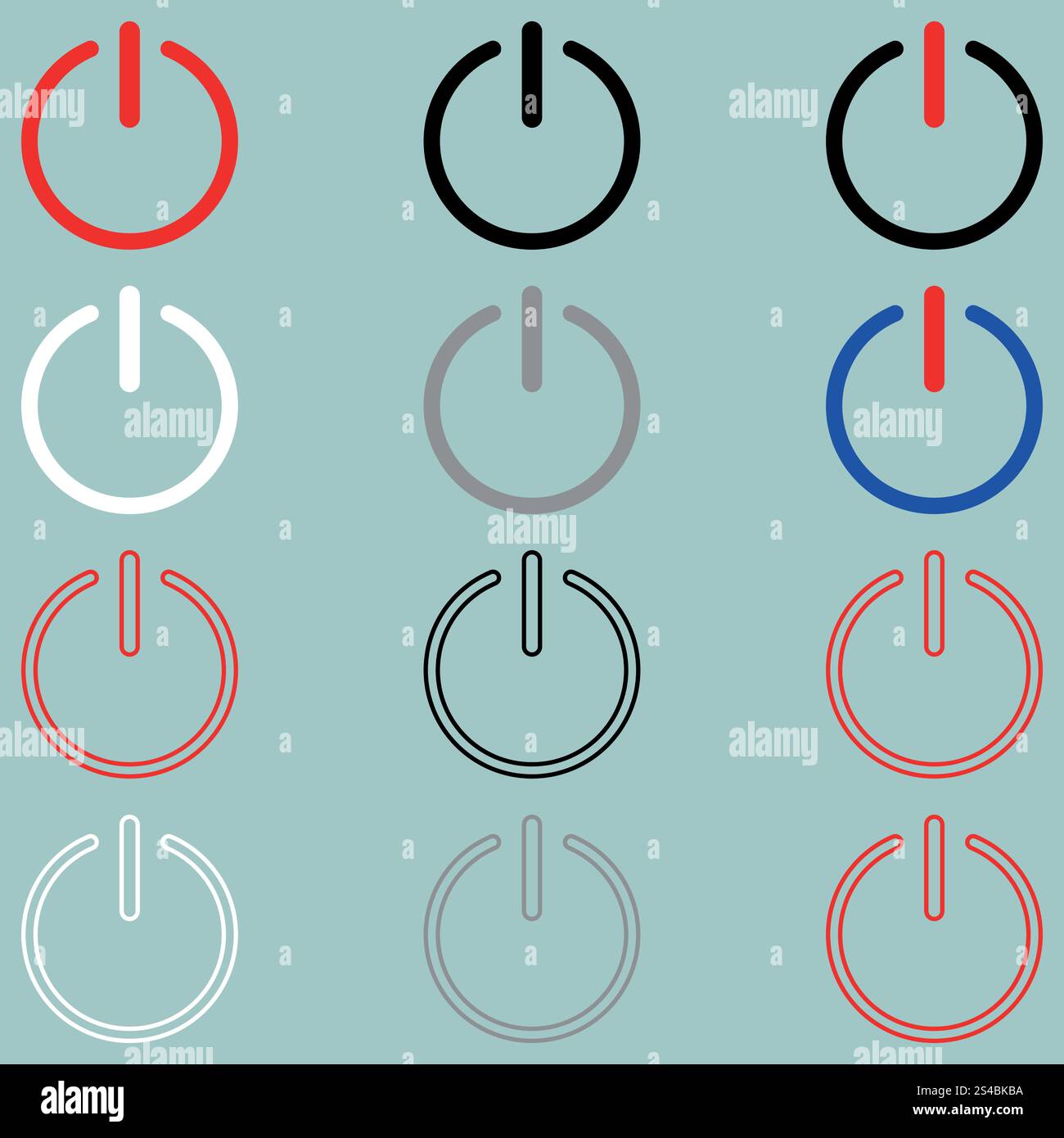 Sign shutdown for pc icon.. Sign shutdown for pc icon set Stock Vector ...