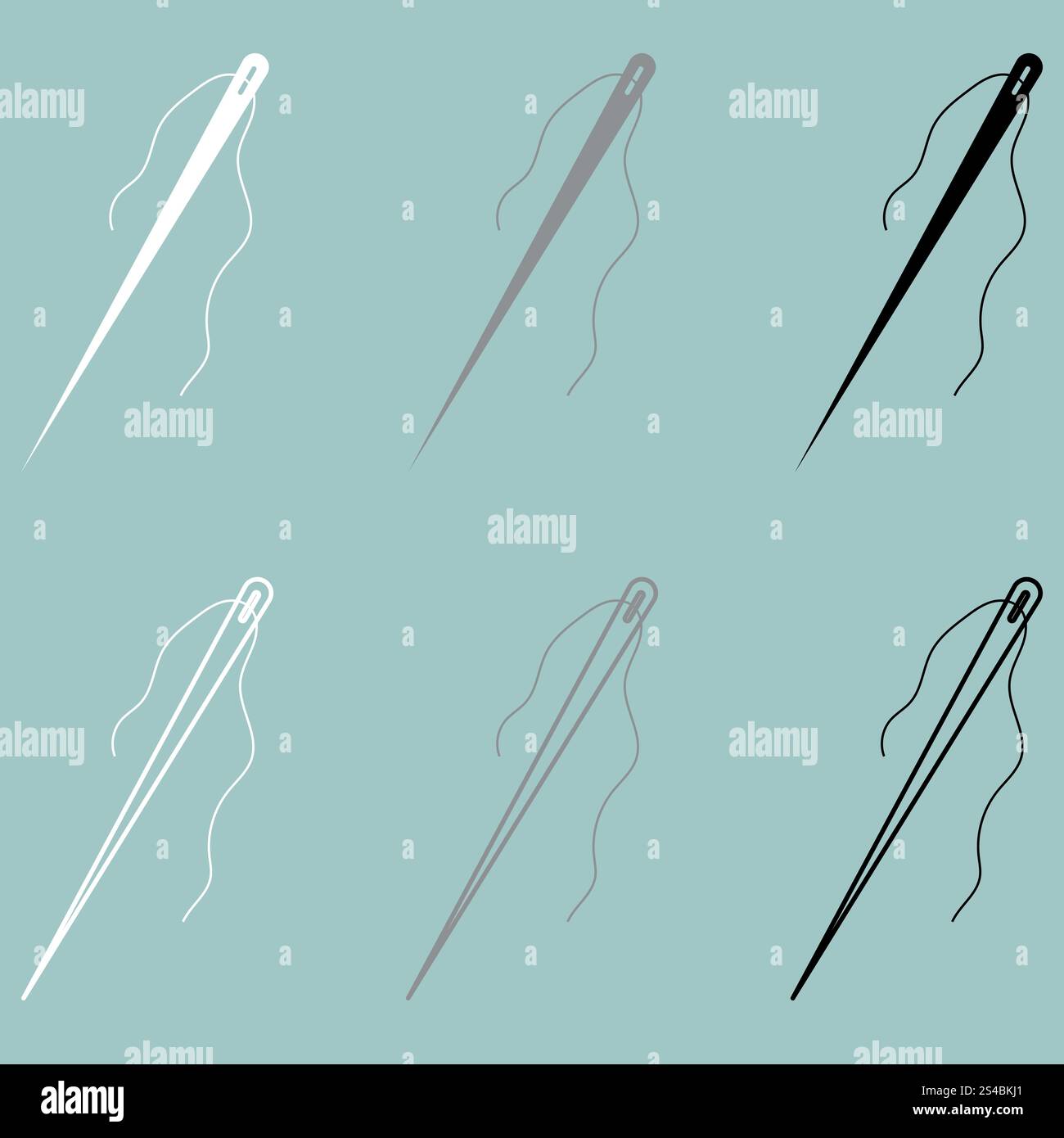 White grey black needle icon.. White grey black needle icon set Stock ...
