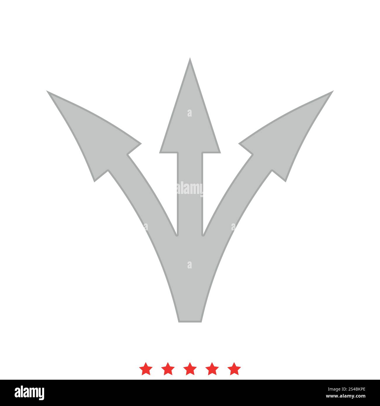 Three way direction arrow icon Stock Vector Image & Art - Alamy