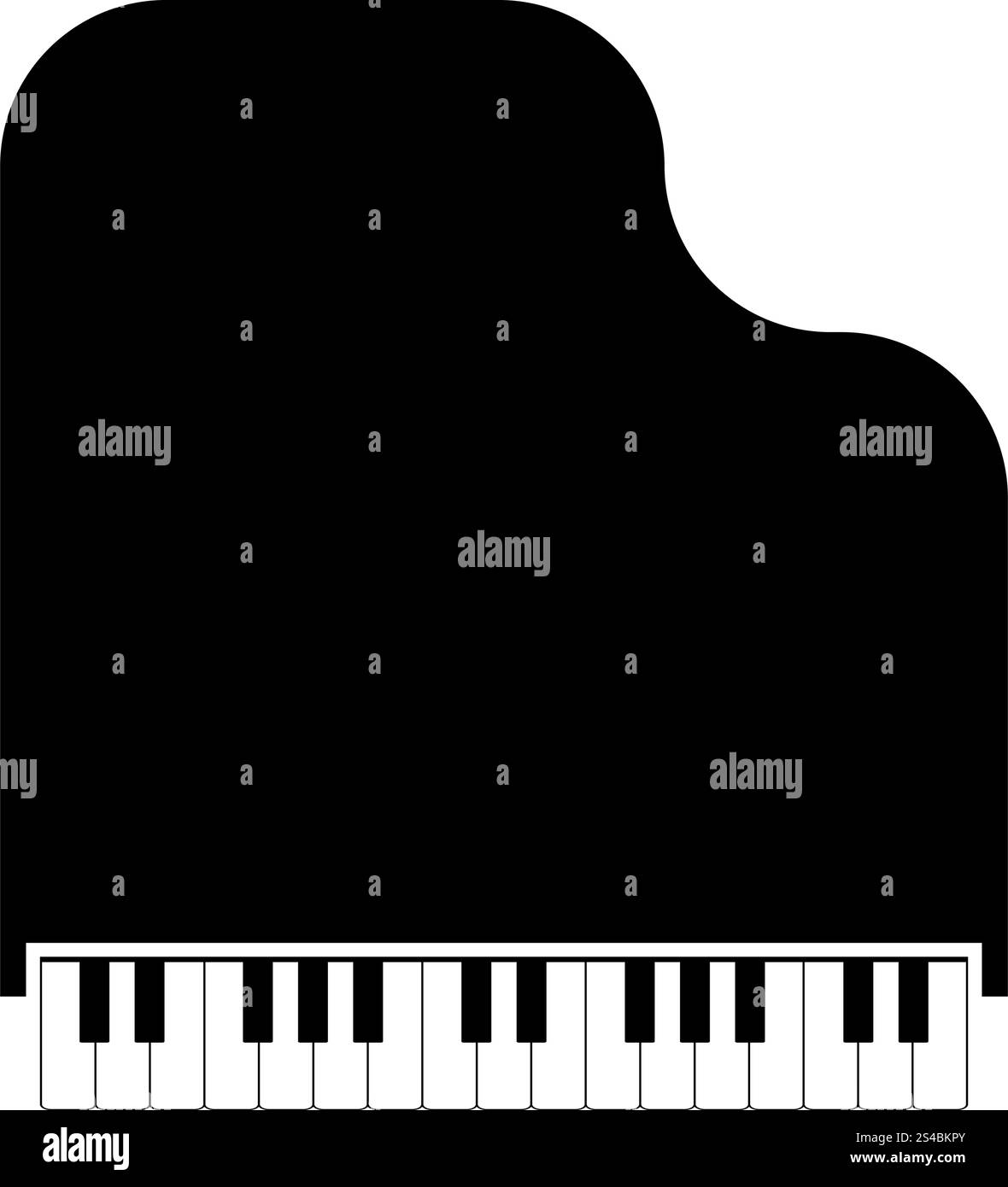 Grand piano icon black color Stock Vector Image & Art - Alamy