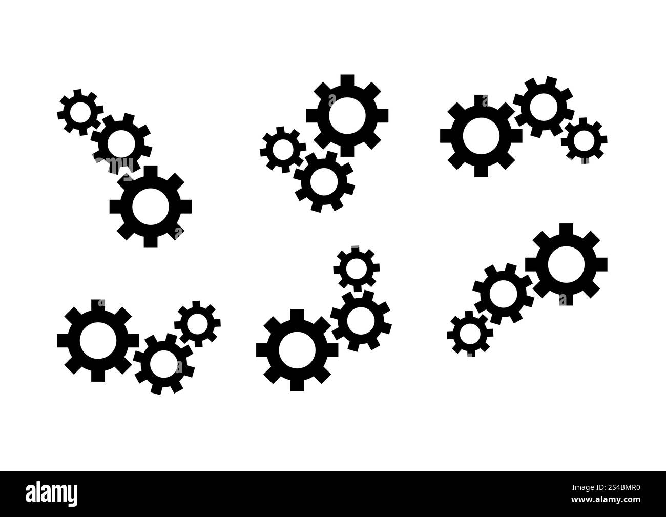 industrial wheel groups. cog symbols on a white background. wheel ...
