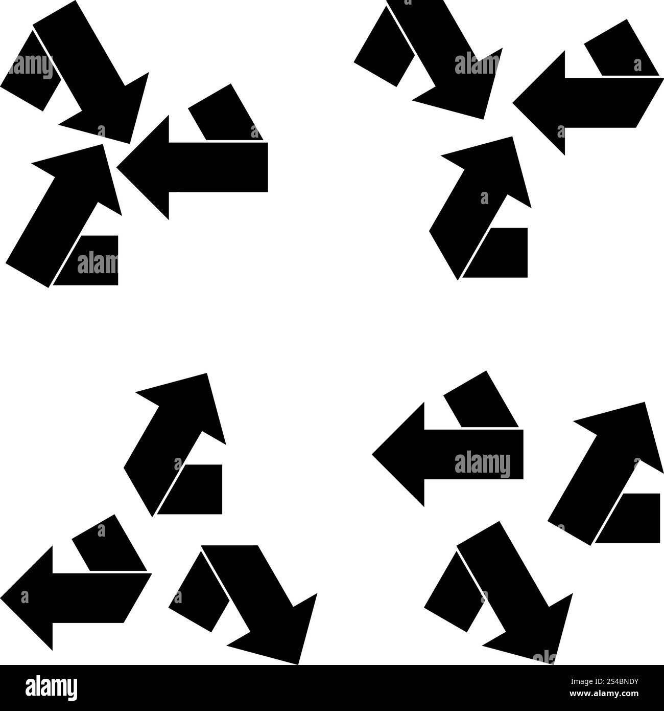 Corner arrow and arrows in center and out center.. Corner arrow and ...