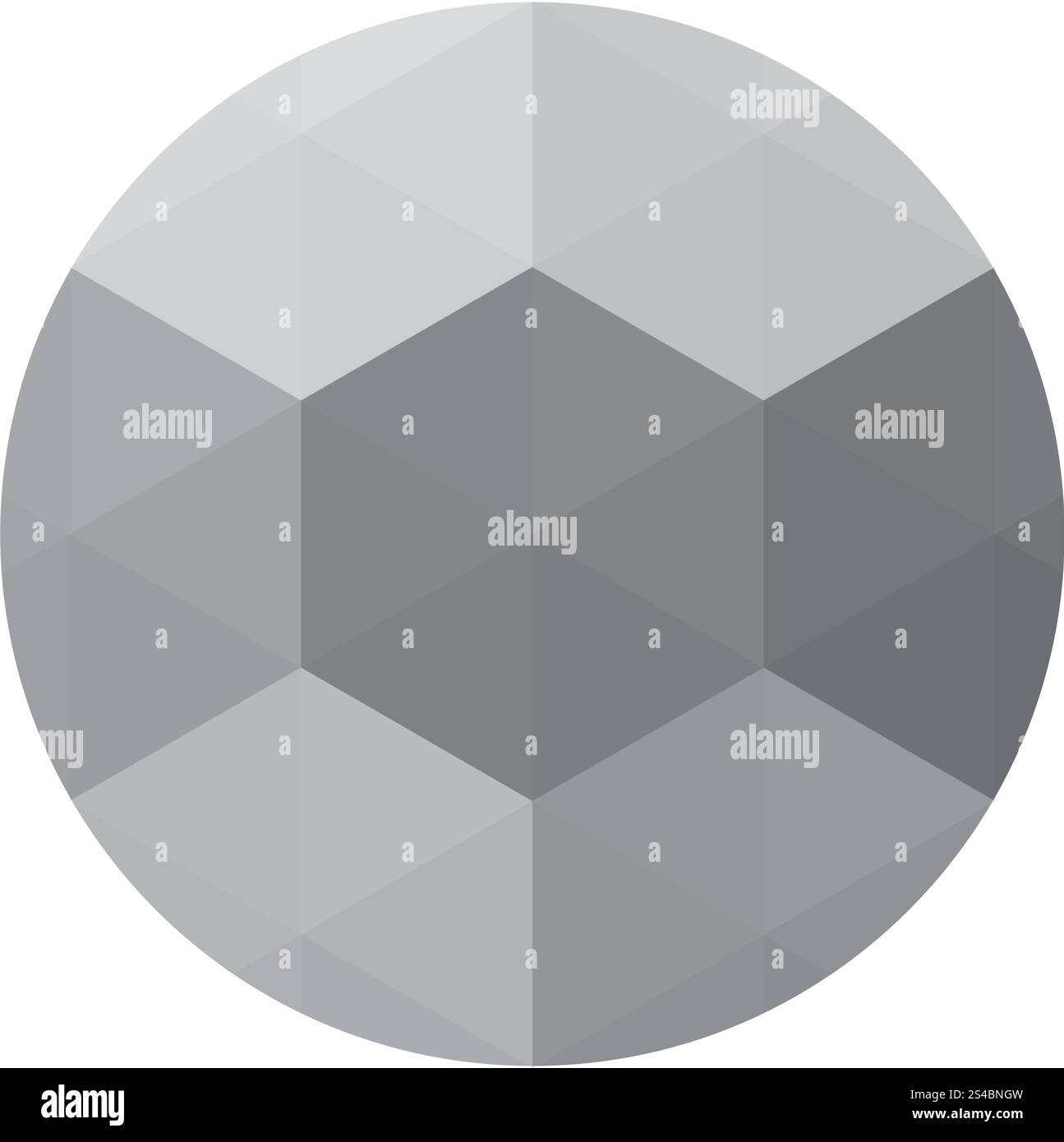 Circle with grey triangulation effect.. The circle with grey ...