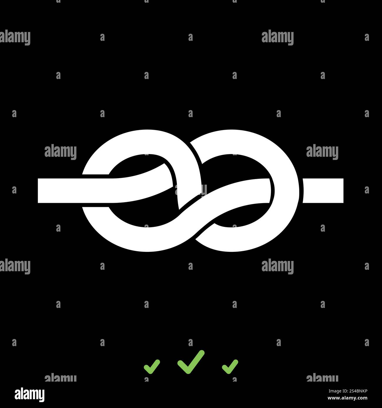 Knot it is white icon .. Knot it is white icon . Flat style Stock ...