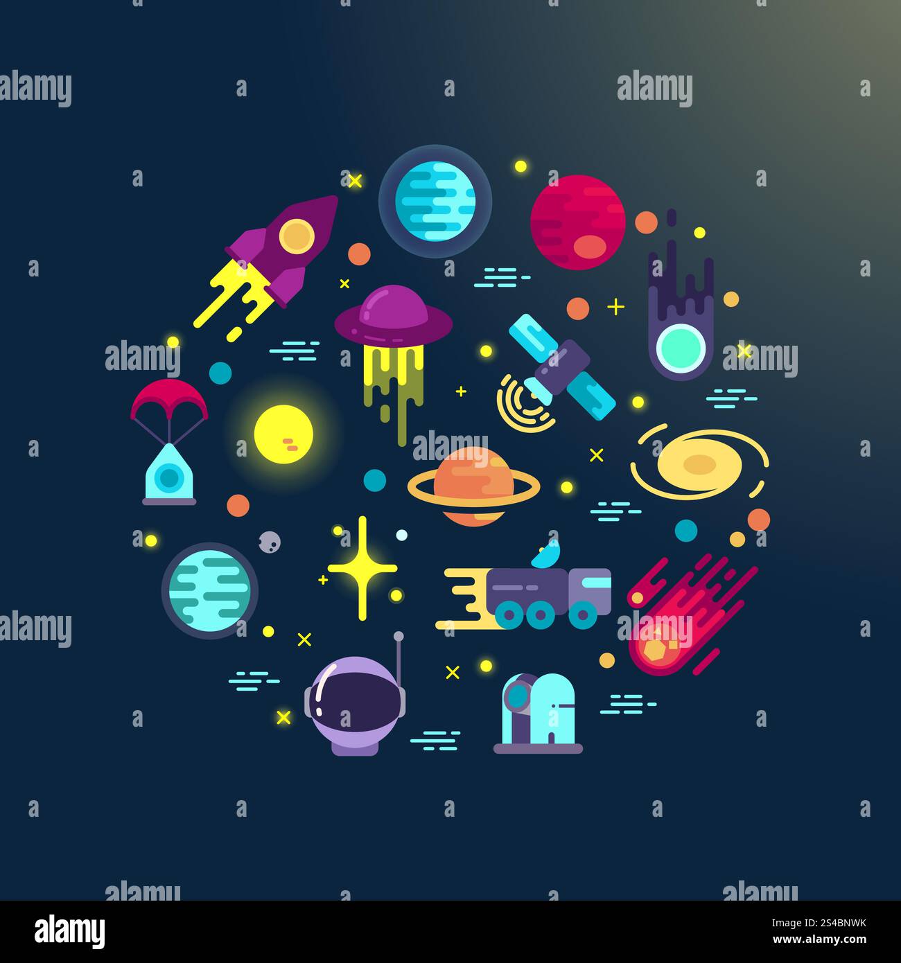 Space observatory mission Stock Vector Images - Alamy