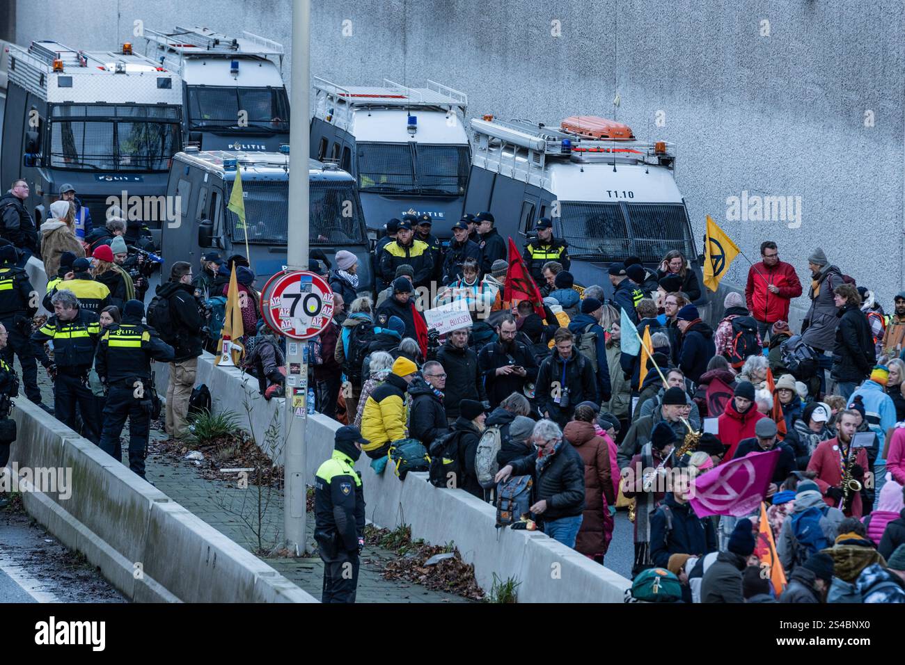 Den Haag, Netherlands. 01.02.2025. Extinction Rebellion activists ...