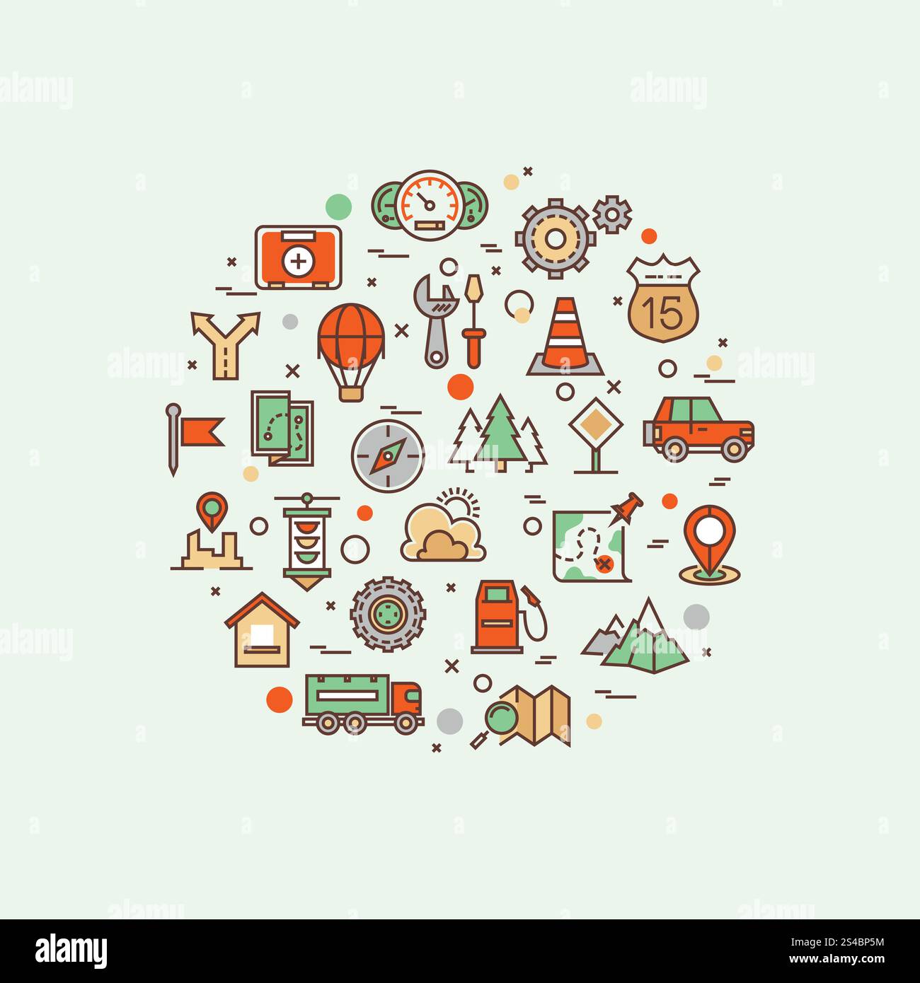 Traffic road vector infographic concept with line transport and ...