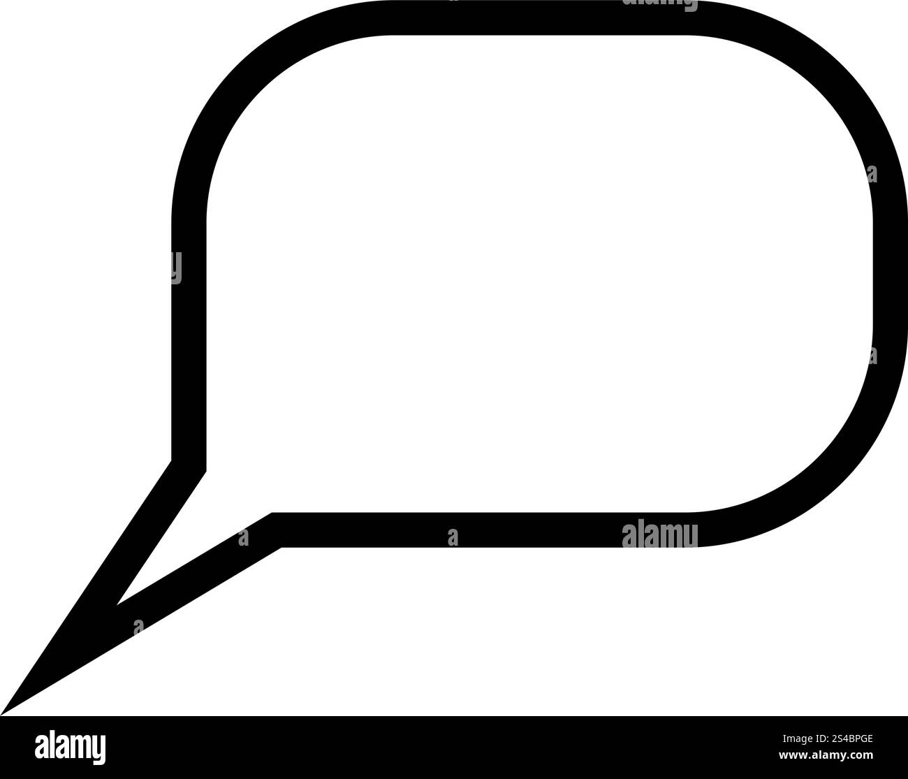 Dialogue signs rictangle form with radius corners icon black color ...