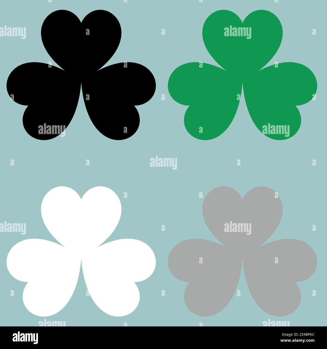 The leaf clover trefoil icon.. The leaf clover trefoil icon. Set icons ...