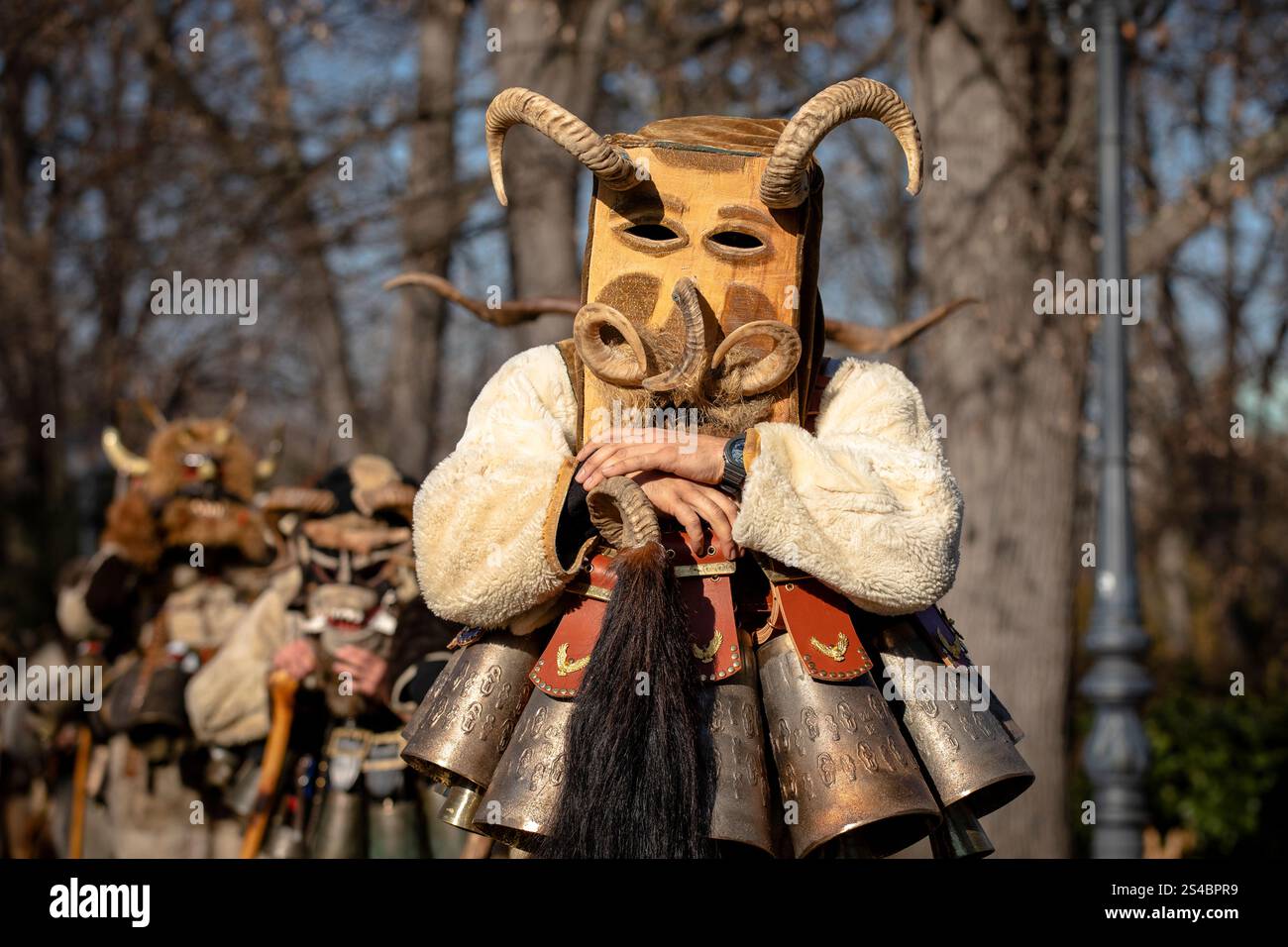 Sofia, Bulgaria - January 05, 2025: Unidentified man in traditional ...