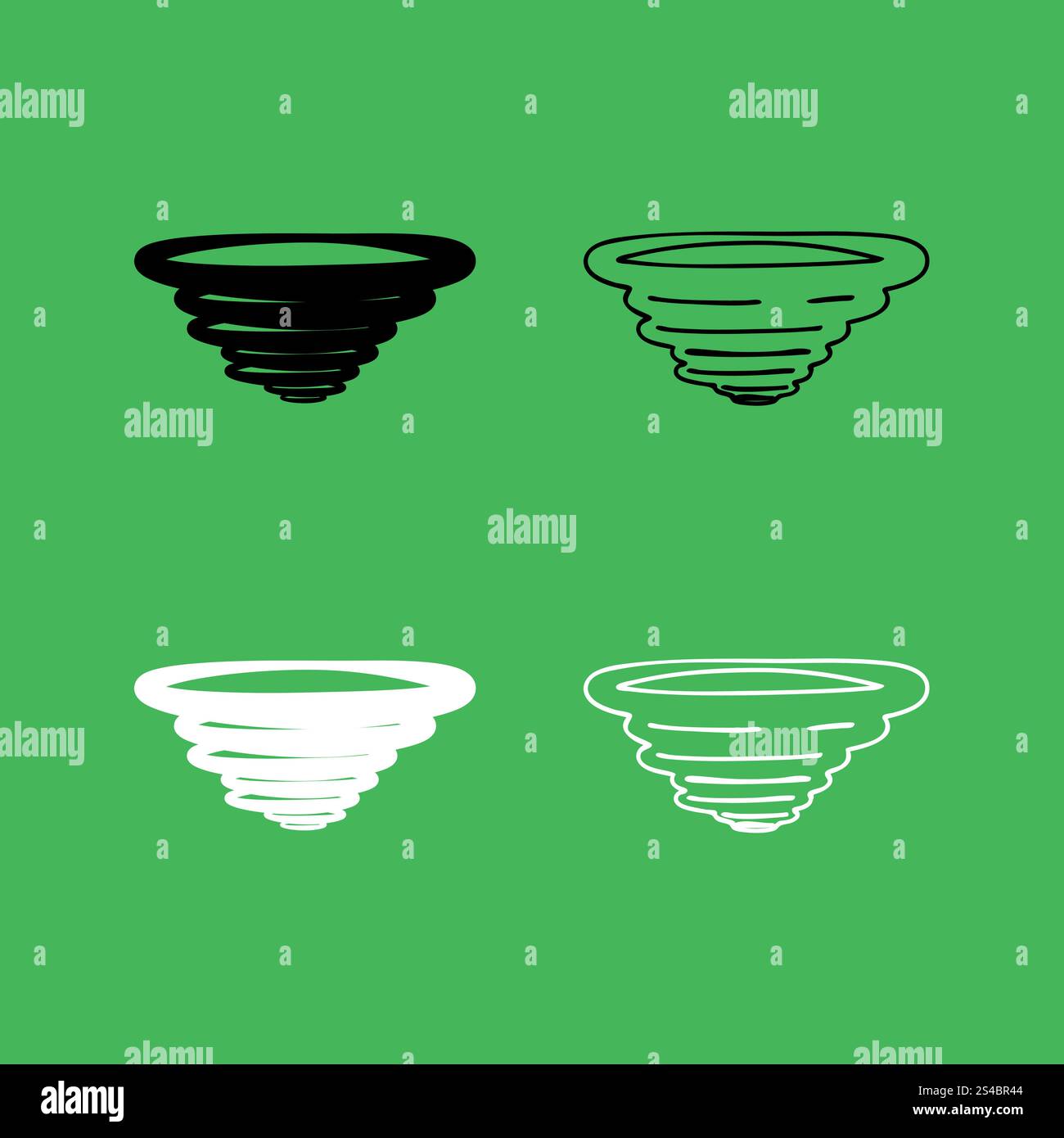 Whirlwind icon Black and white color set . Whirlwind icon . Black and ...