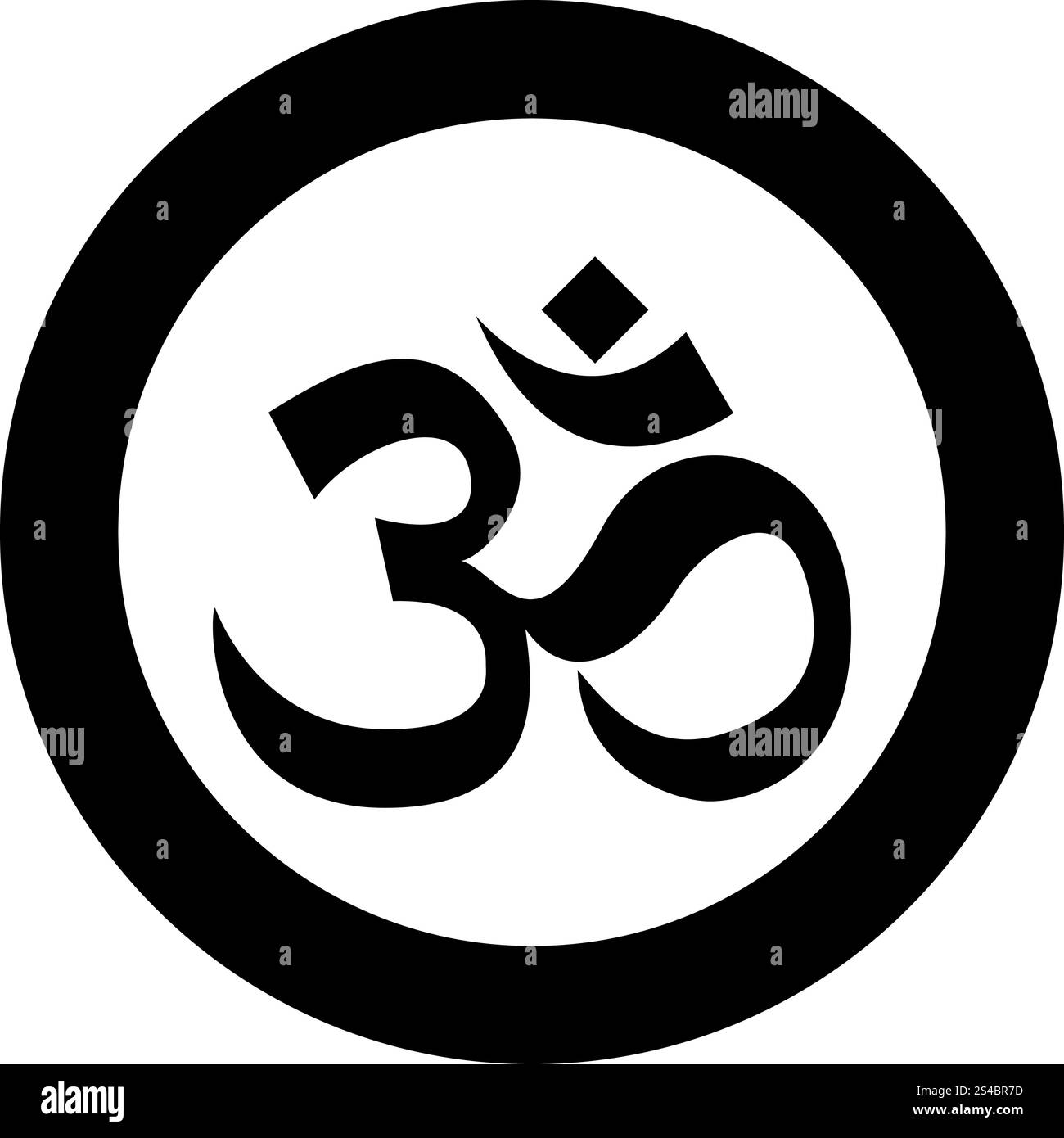 Induism symbol Om sign icon black color vector illustration simple ...