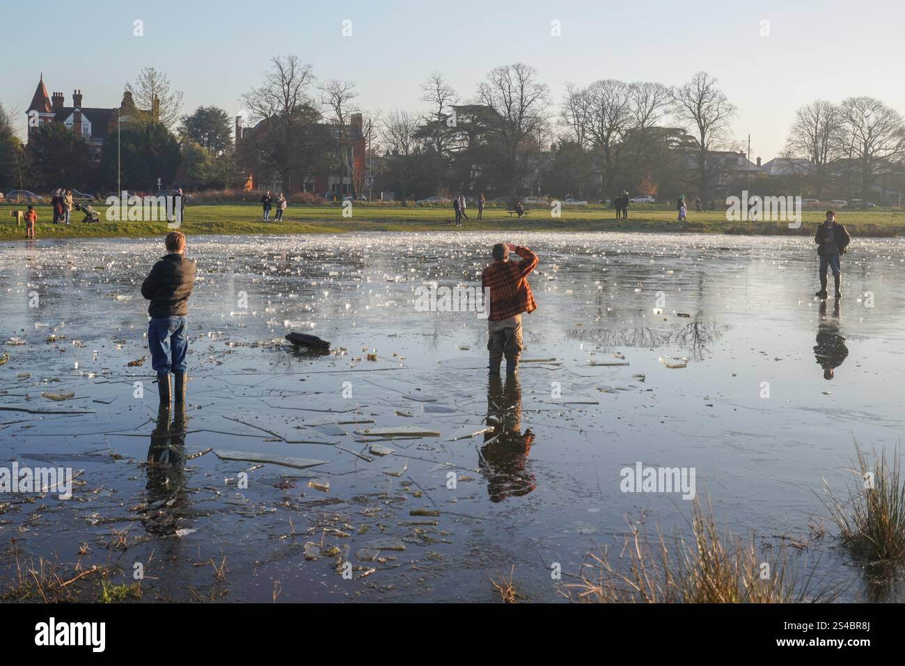Wimbledon , London 11 January 2025 A group of friends standing on the ...