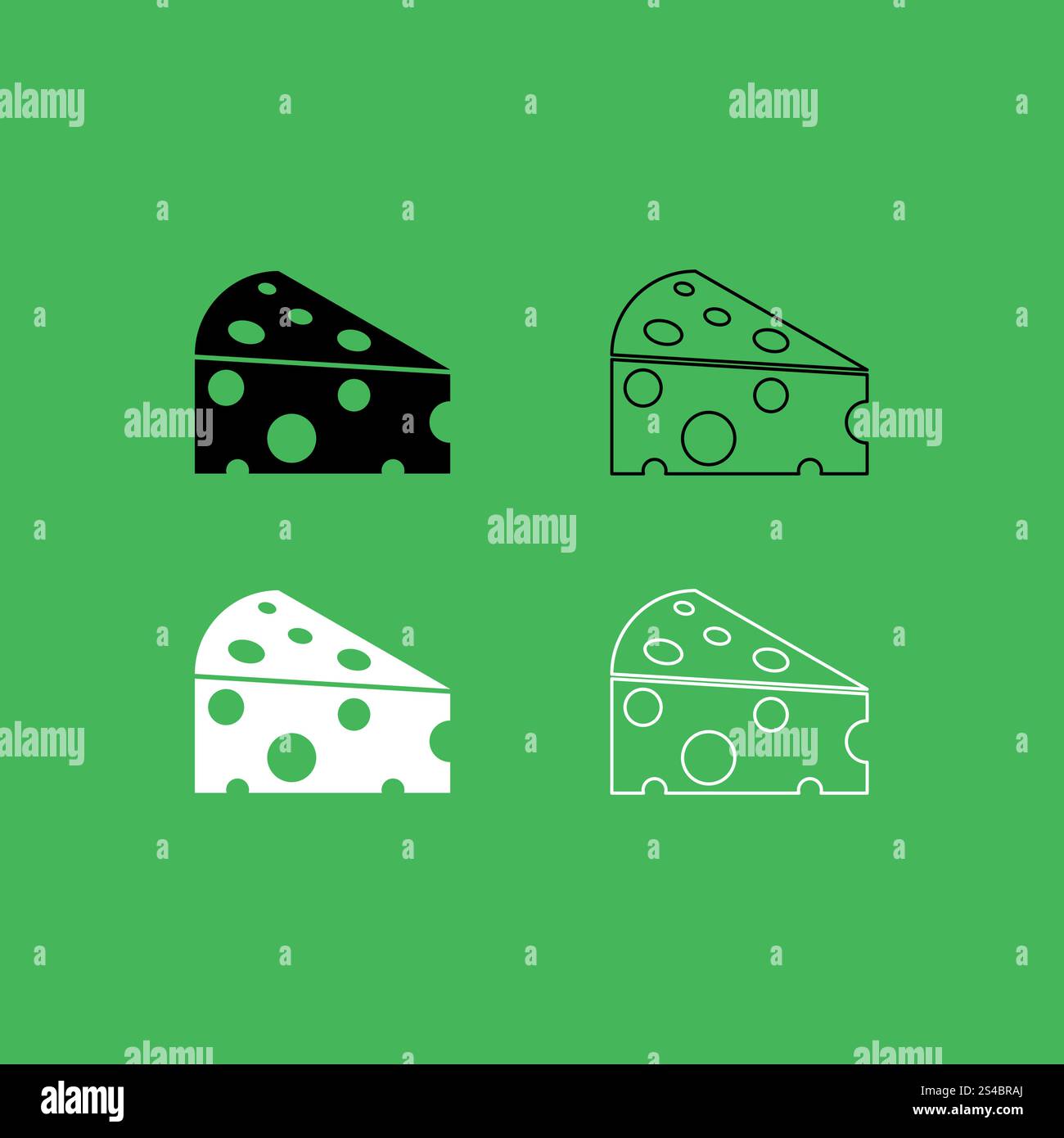 Piece cheese icon Black and white color set . Piece cheese icon . Black ...