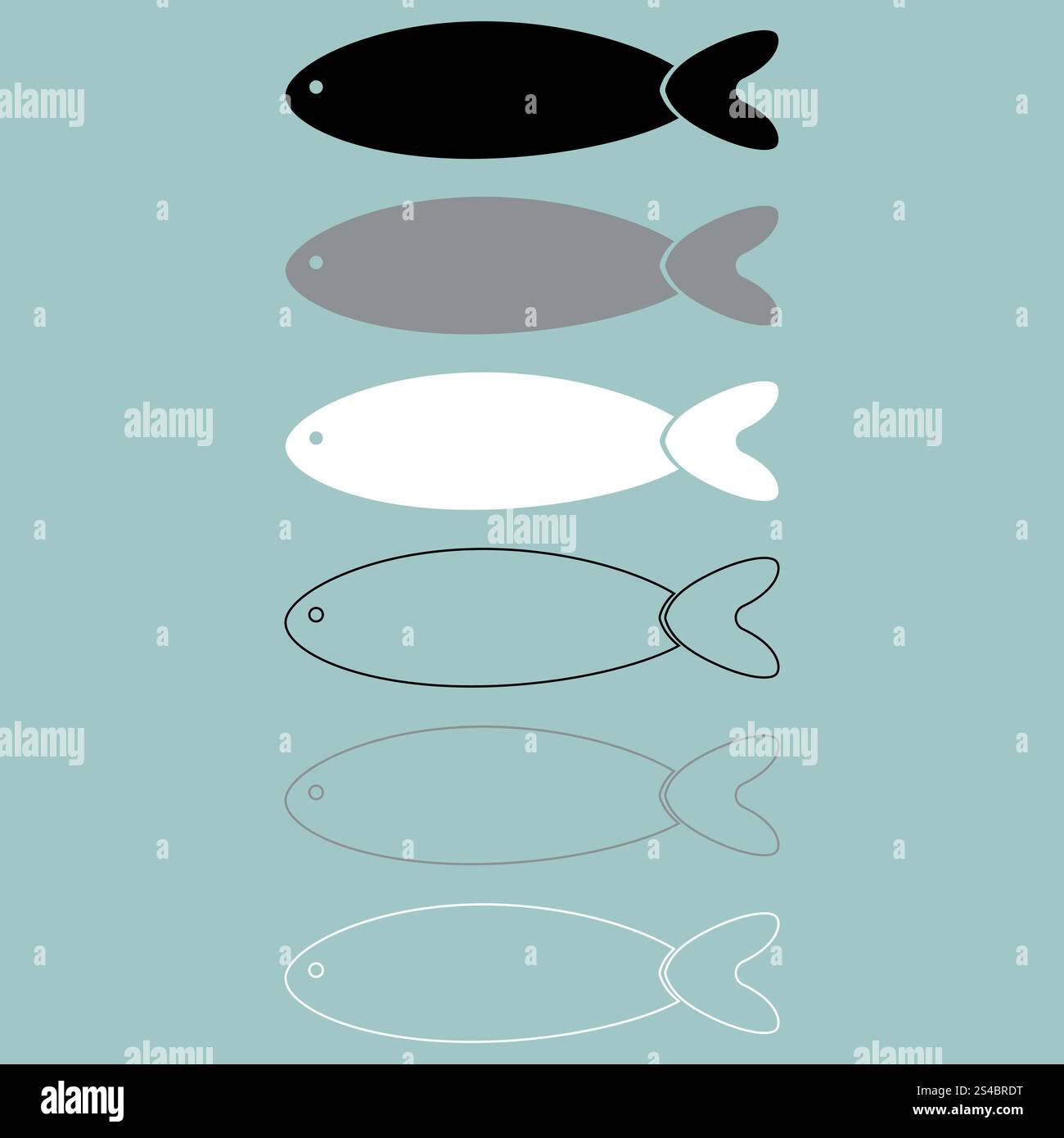 Fish black grey white colour icon.. Fish black grey white colour icon ...