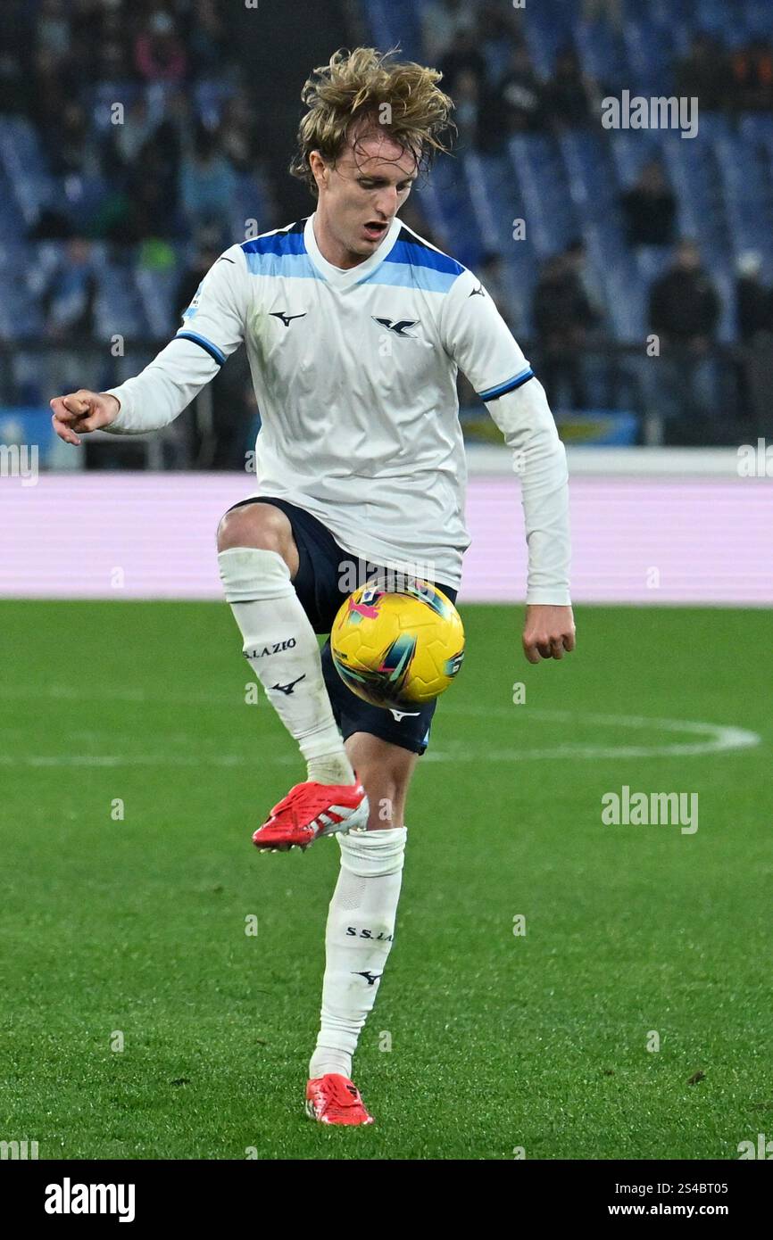 Rome, Lazio. 10th Jan, 2025. Nicolo Rovella of SS Lazio during the Serie A match between Lazio v ...