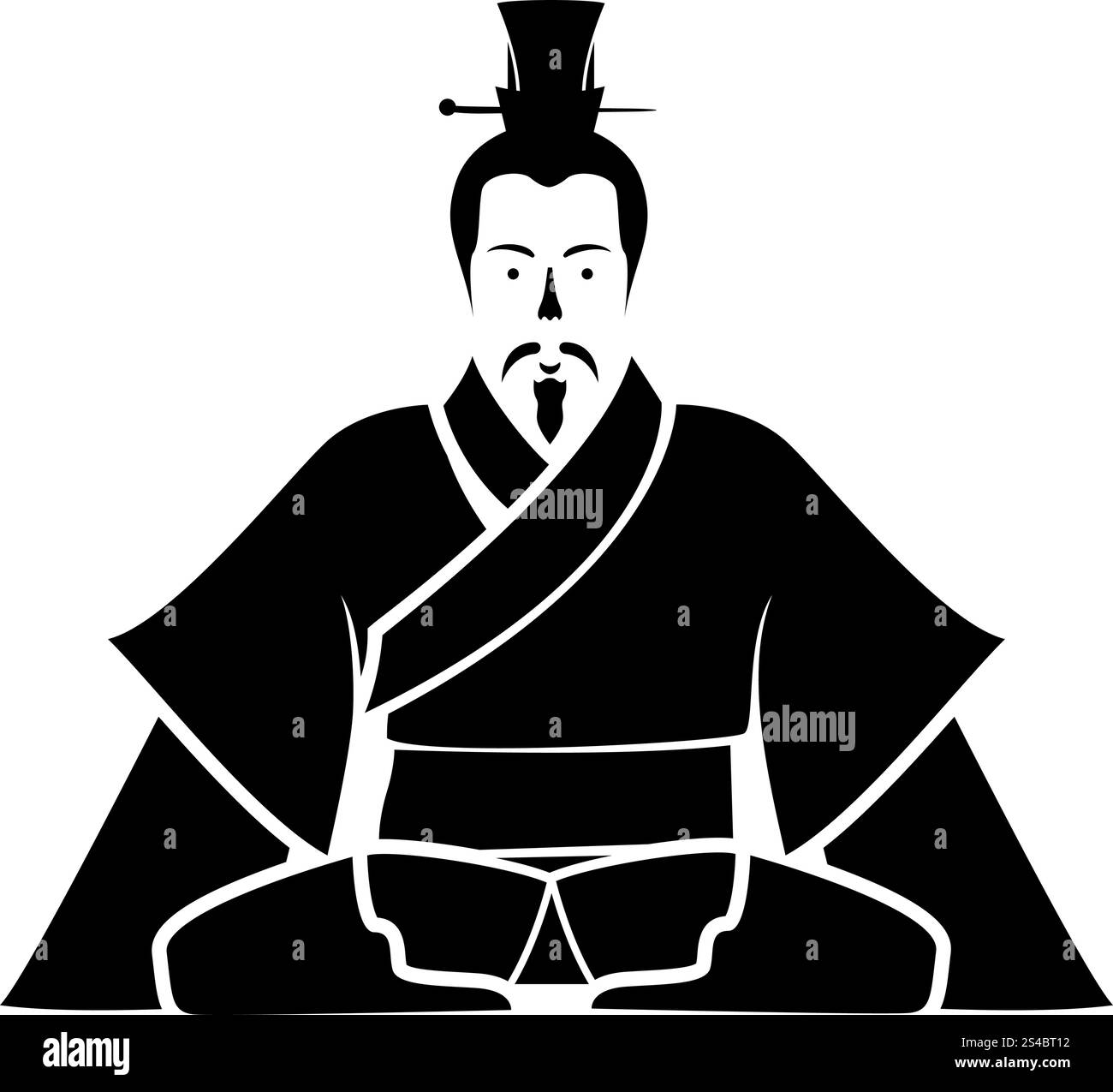 Emperor of China icon black icon flat illustration symple style Stock ...