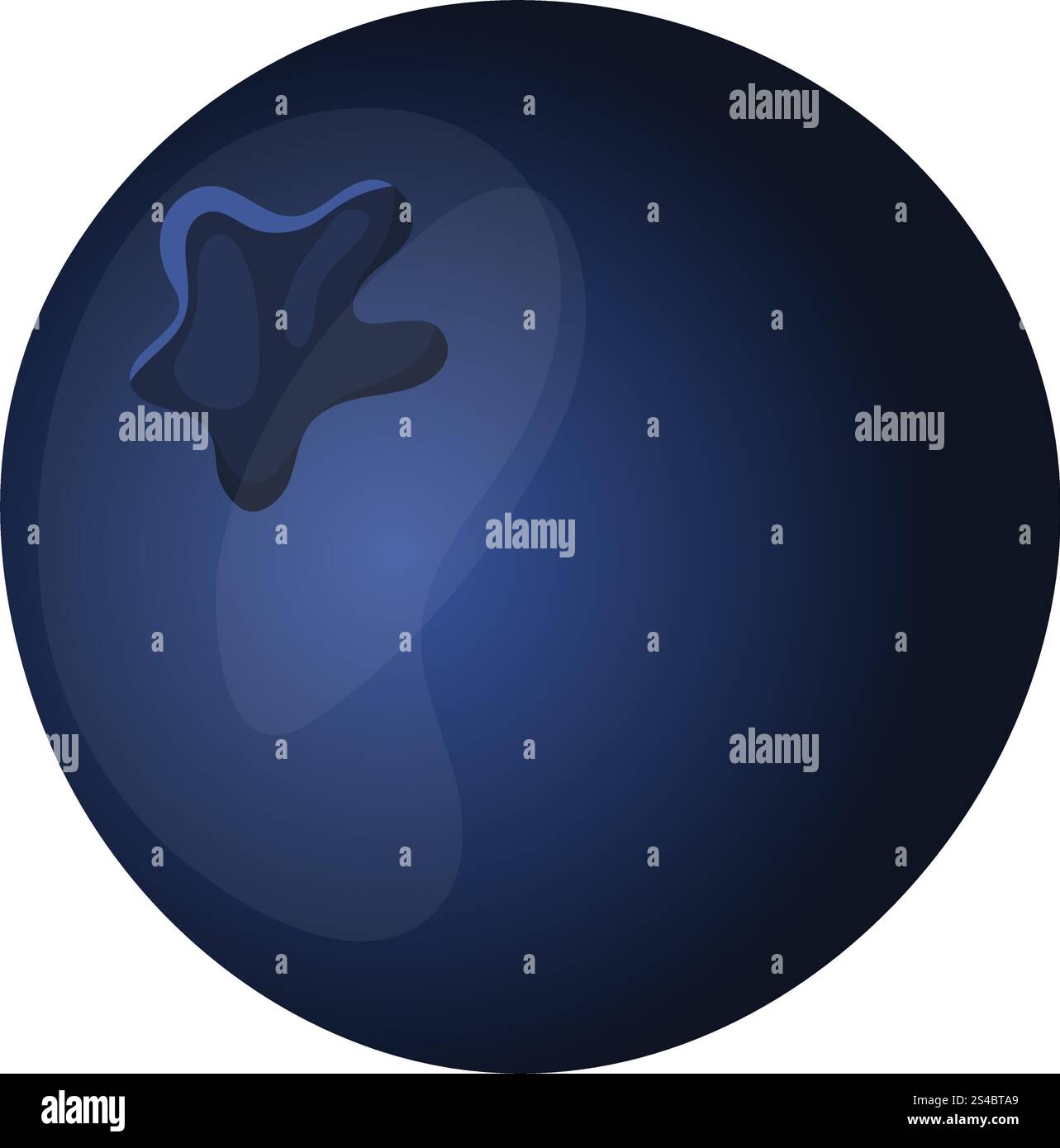 Flat design icon of Blueberry in ui colors. Vector illustration Stock ...