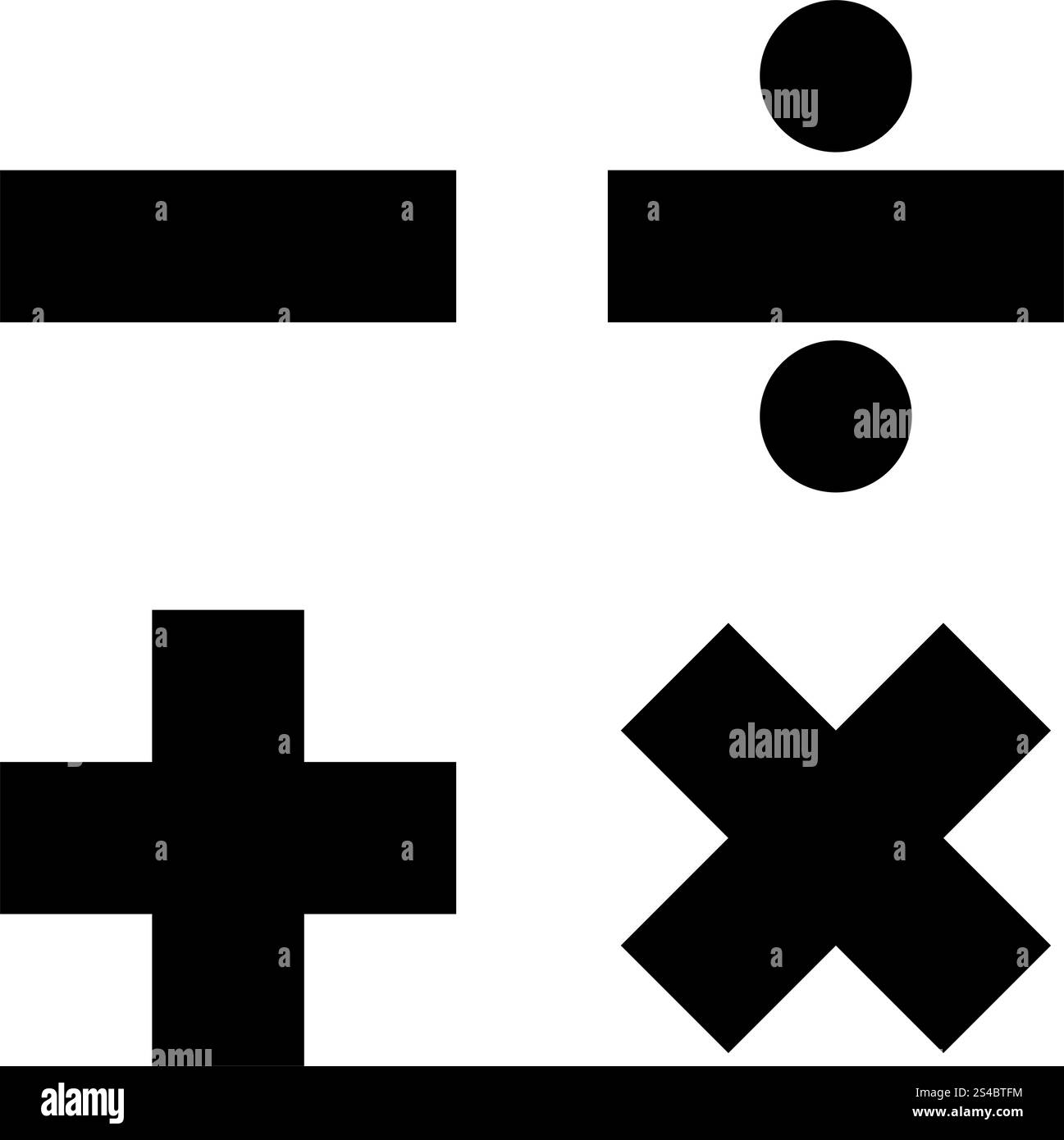 Math signs icon black color Stock Vector Image & Art - Alamy