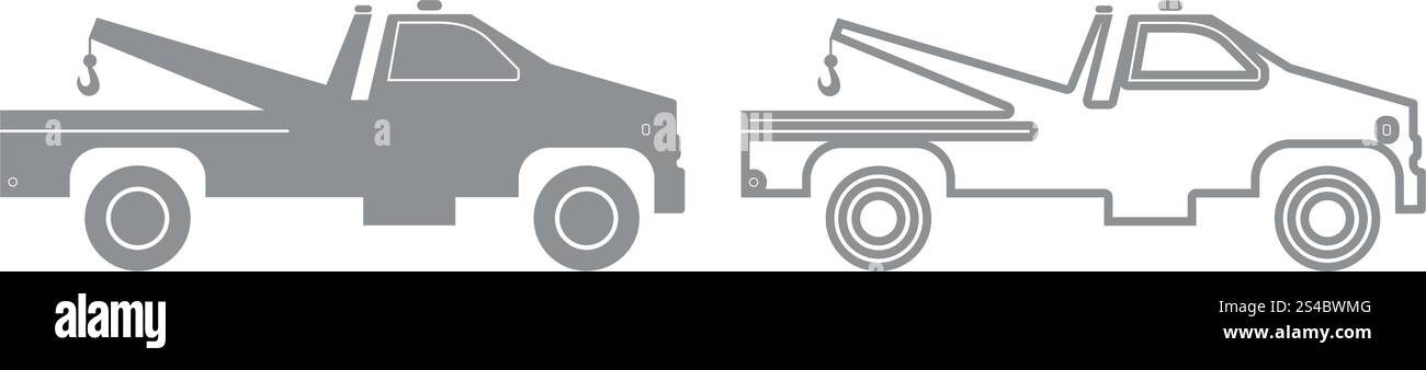 Breakdown truck icon. Grey set .. Breakdown truck icon. It is grey set ...