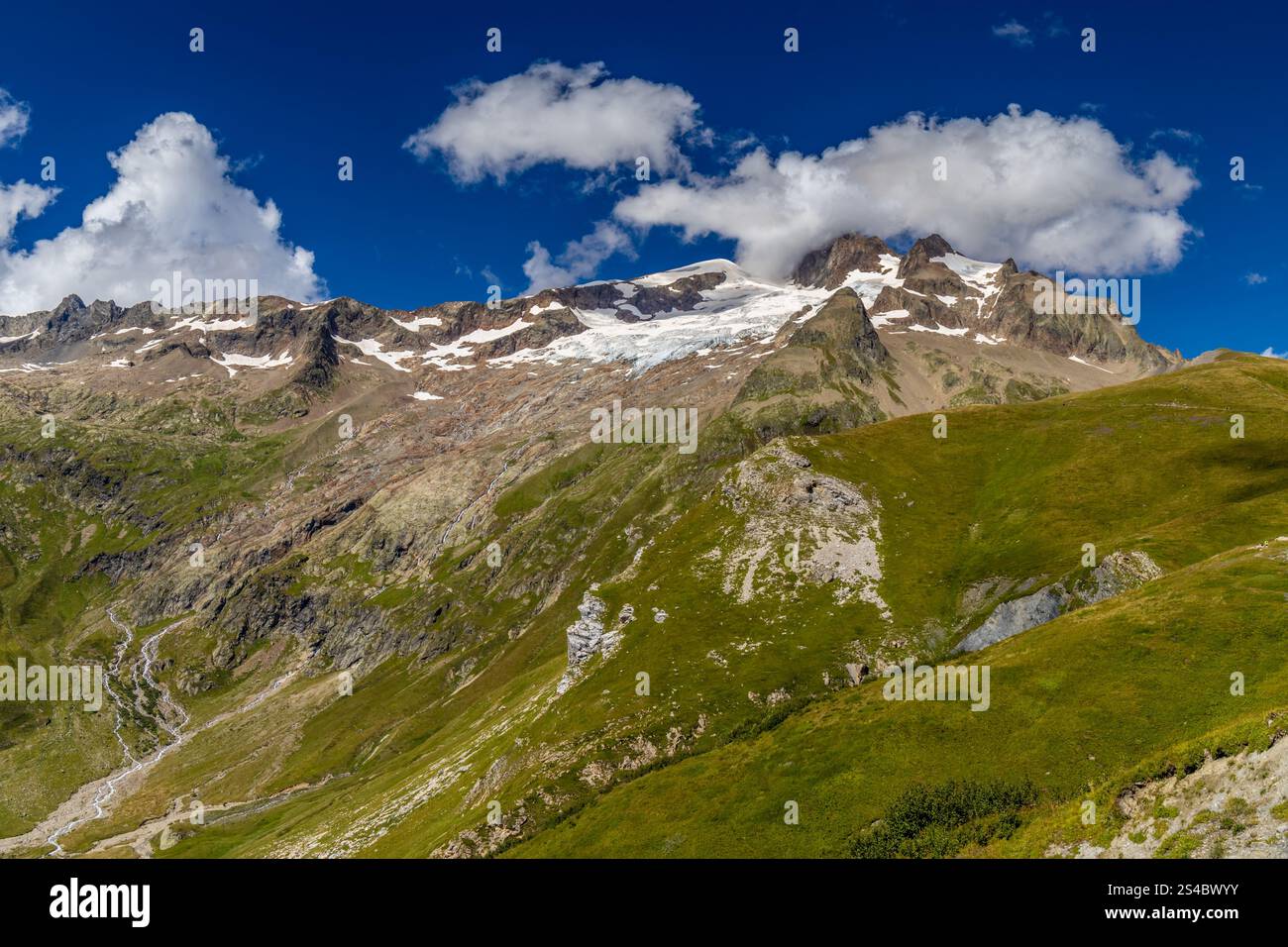 Val Veny mountain landscape in Courmayeur, italian Alps on Tour du Mont ...