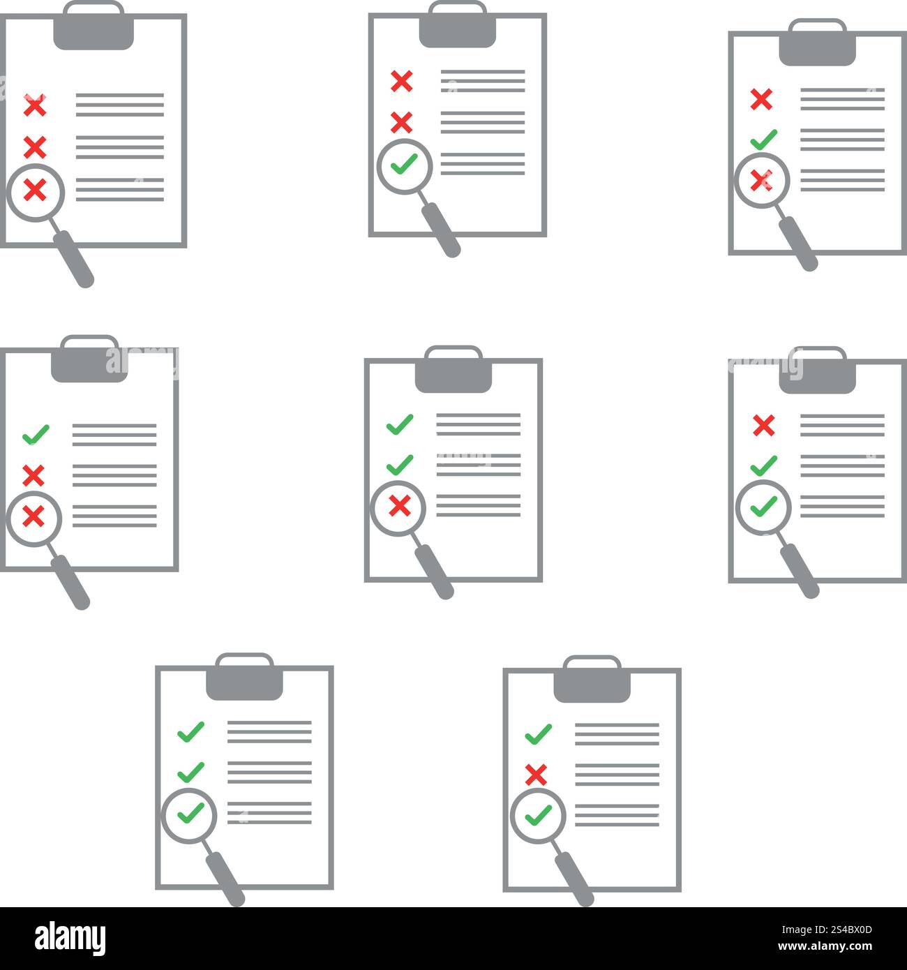 Grey lens and marks icons.. Grey lens and marks icons set Stock Vector ...