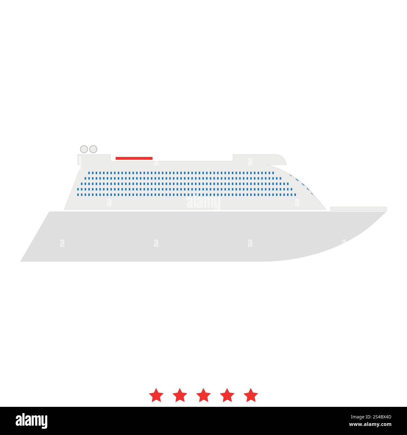 Transatlantic cruise liner icon . Flat style. Transatlantic cruise ...